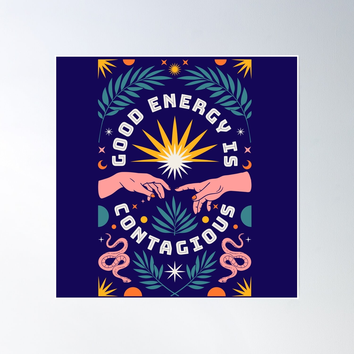 Spread Good Energy Poster Wall Art, Modern Wall Decor, 12x18 UNFRAMED ...