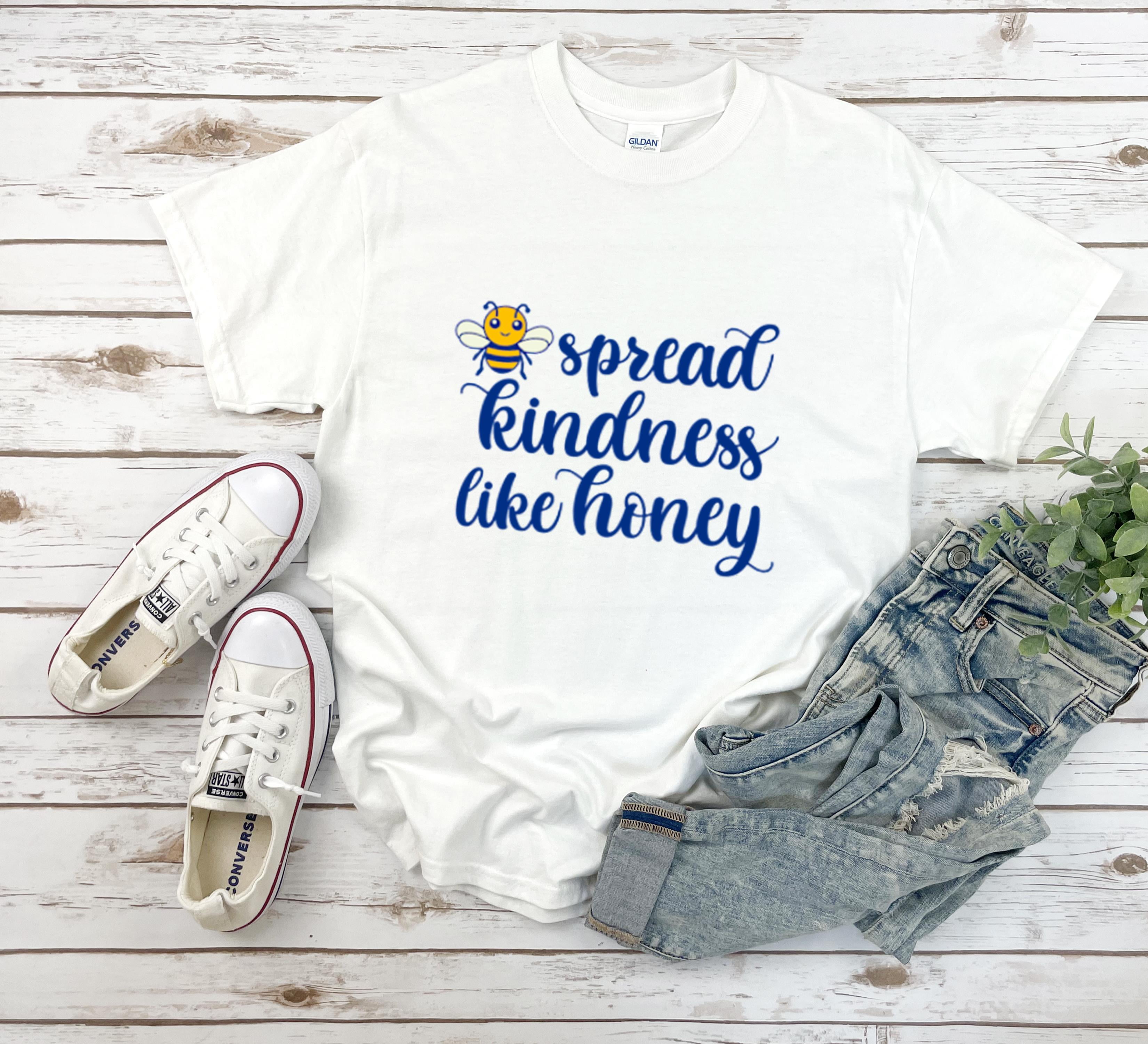 Spread Kindness Bee Kind Positive Quote Honey Bee Graphic Unisex T ...