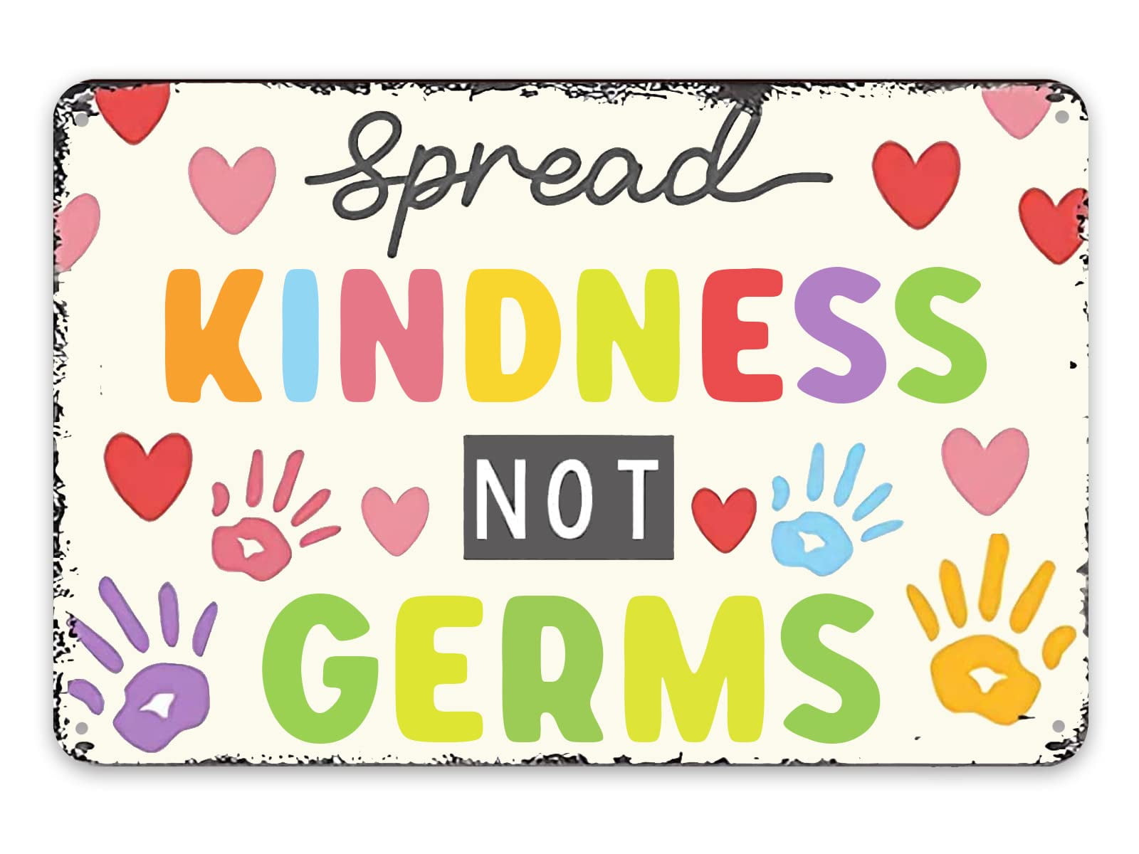 Spread Kindness Not Germs School Health Safety Poster Clinic Wall Art ...