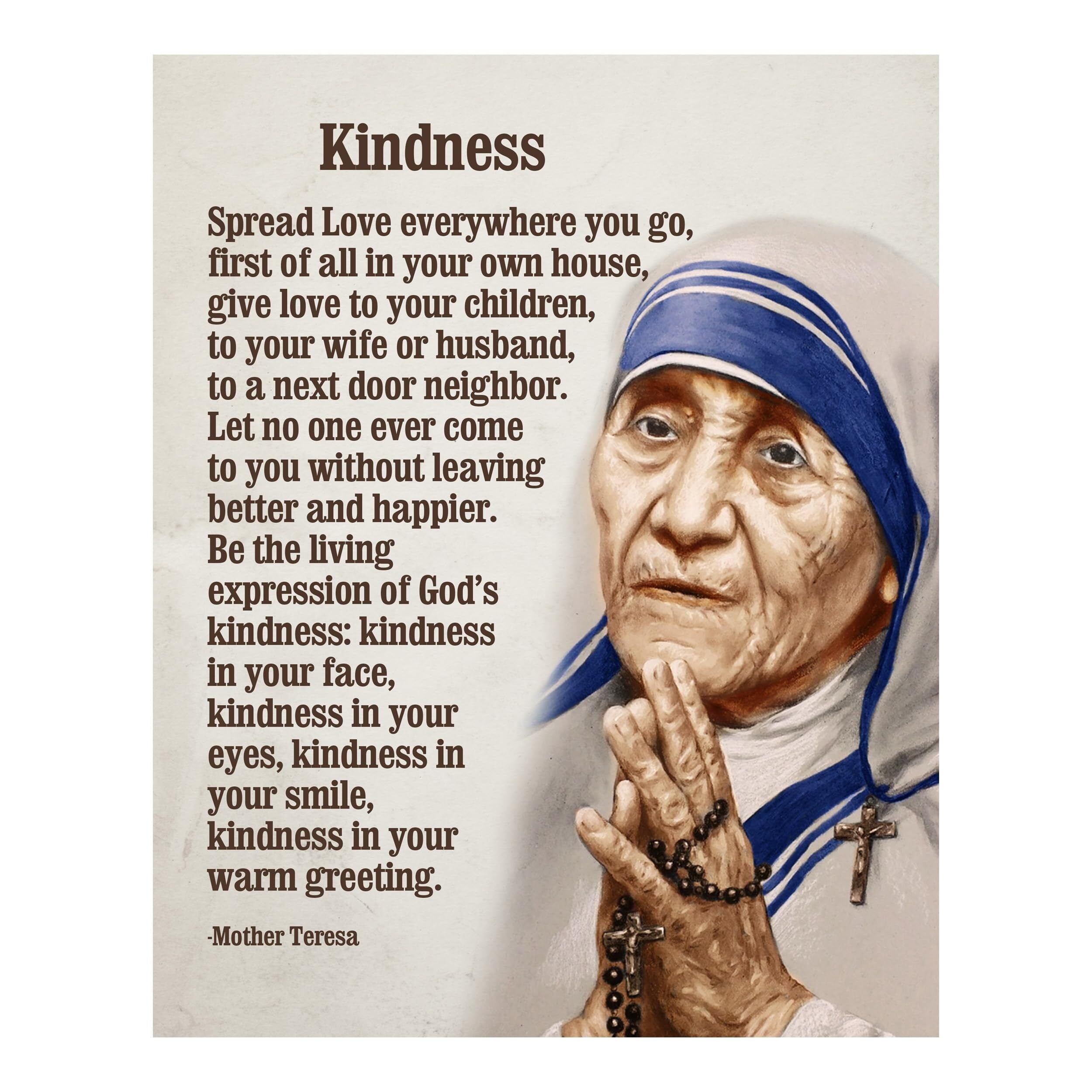 "Spread Love Everywhere You Go" Inspirational Wall Art Print Mother ...