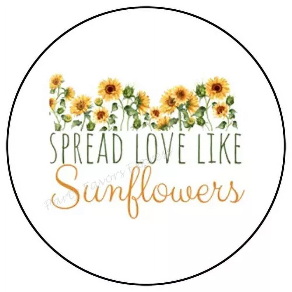 Spread Love Like Sunflowers Sticker Party Favors Sticker Envelope Seals ...