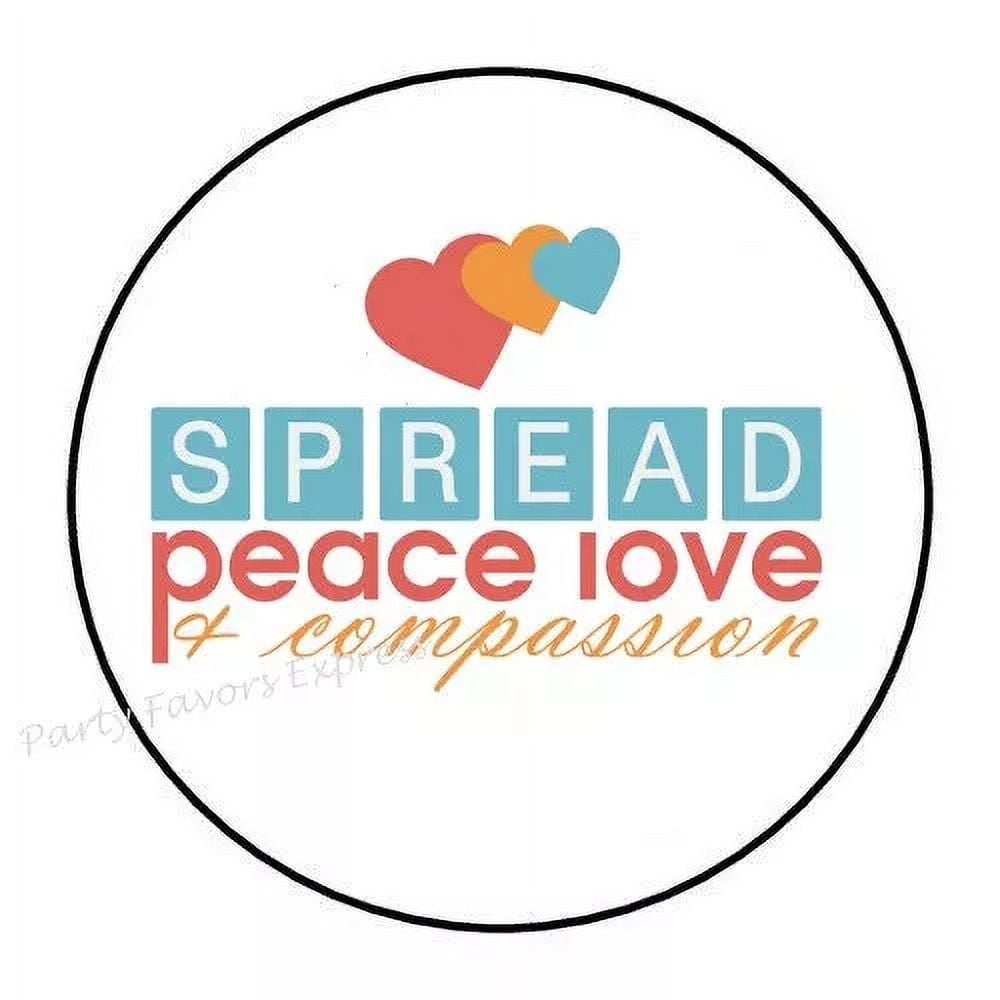 Spread Peace Love And Compassion Sticker Envelope Seals Labels Stickers ...