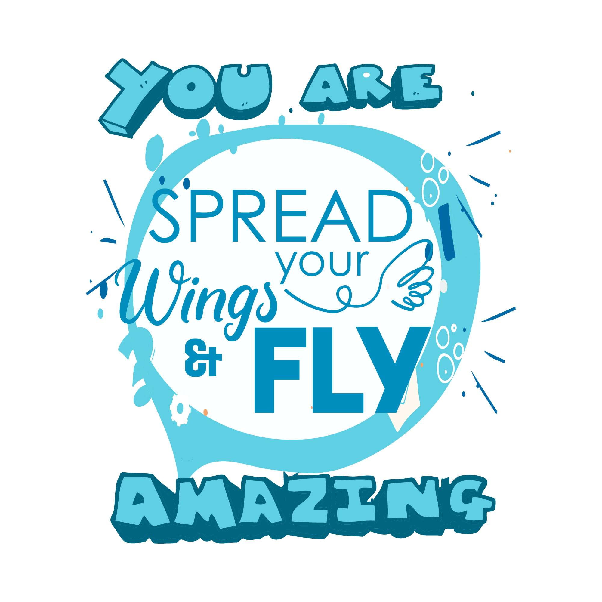Spread Your Wings And Fly Women'S Empowering Quote Vinyl Wall Decal ...