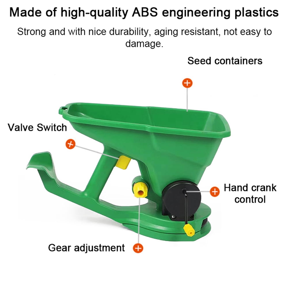 Spreader,1.5l With 5 Seed Portable Manual Adjustable Snow Lawn Manual Seeder 1.5l Portable ...