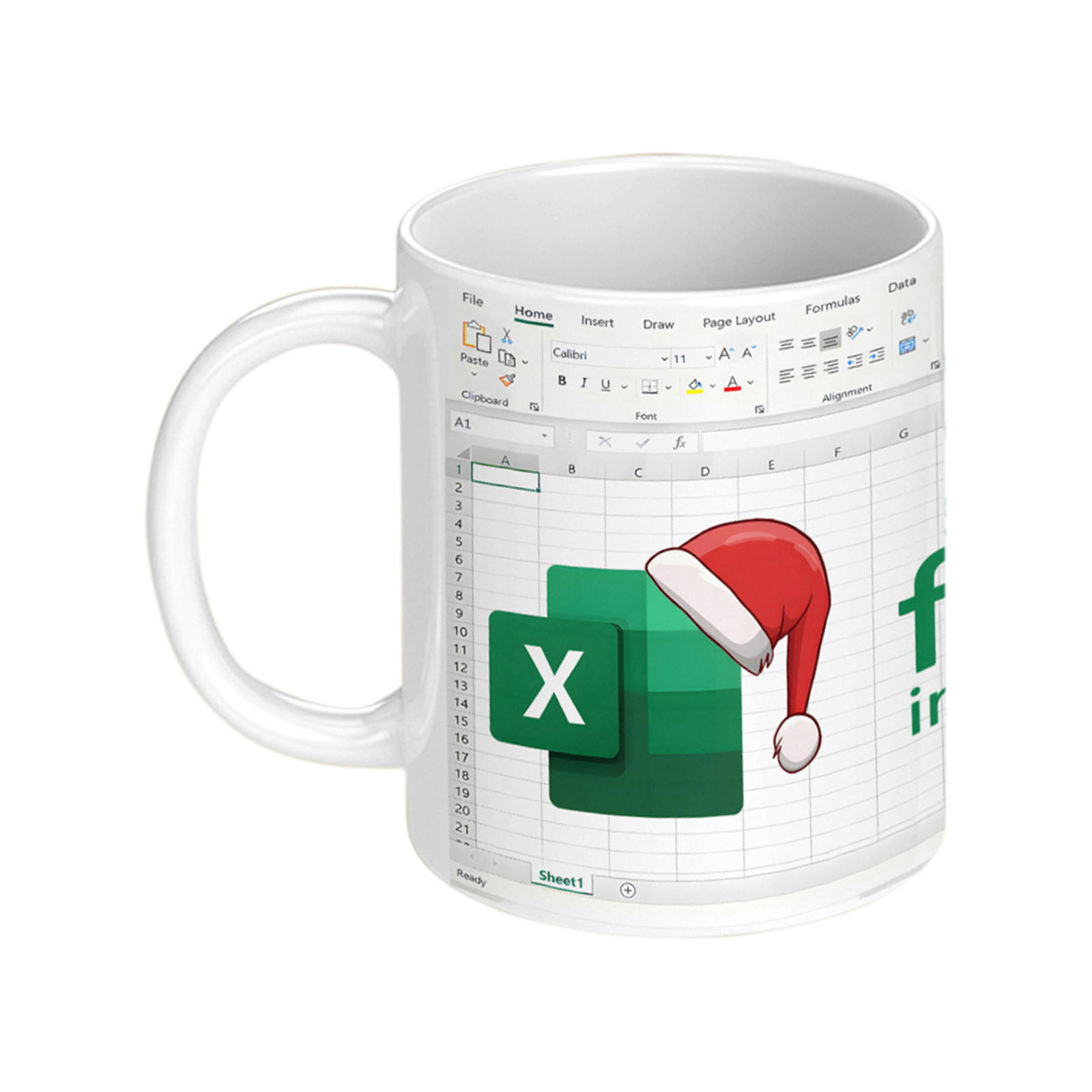 Spreadsheet Ceramic Mug, Excel Freak in the Sheets Cup, Funny Excel ...