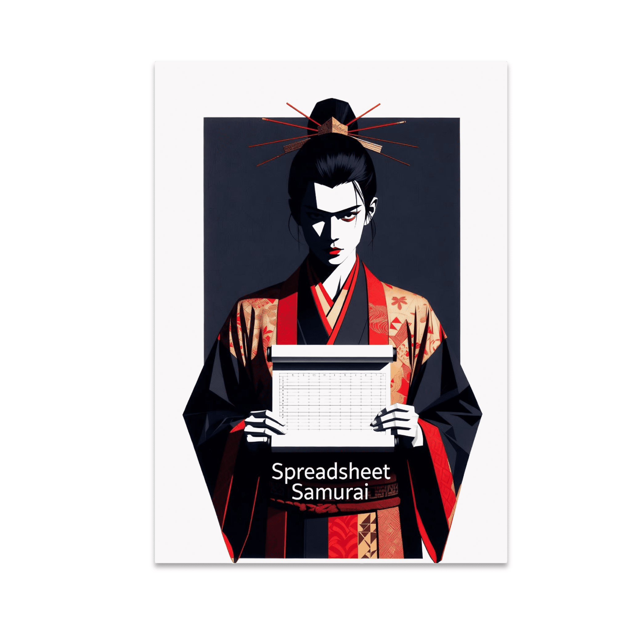 Spreadsheet Samurai Office Wall Art - Home Office Decor - 13x19 Poster ...