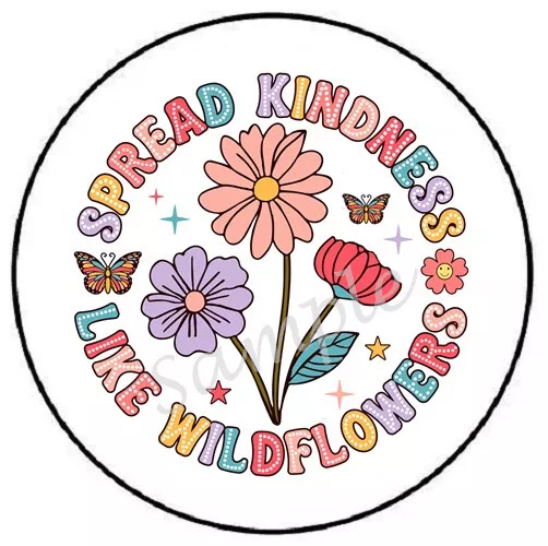 Spreak Kindness Like Wildflowers Sticker Party Favors Sticker Envelope ...