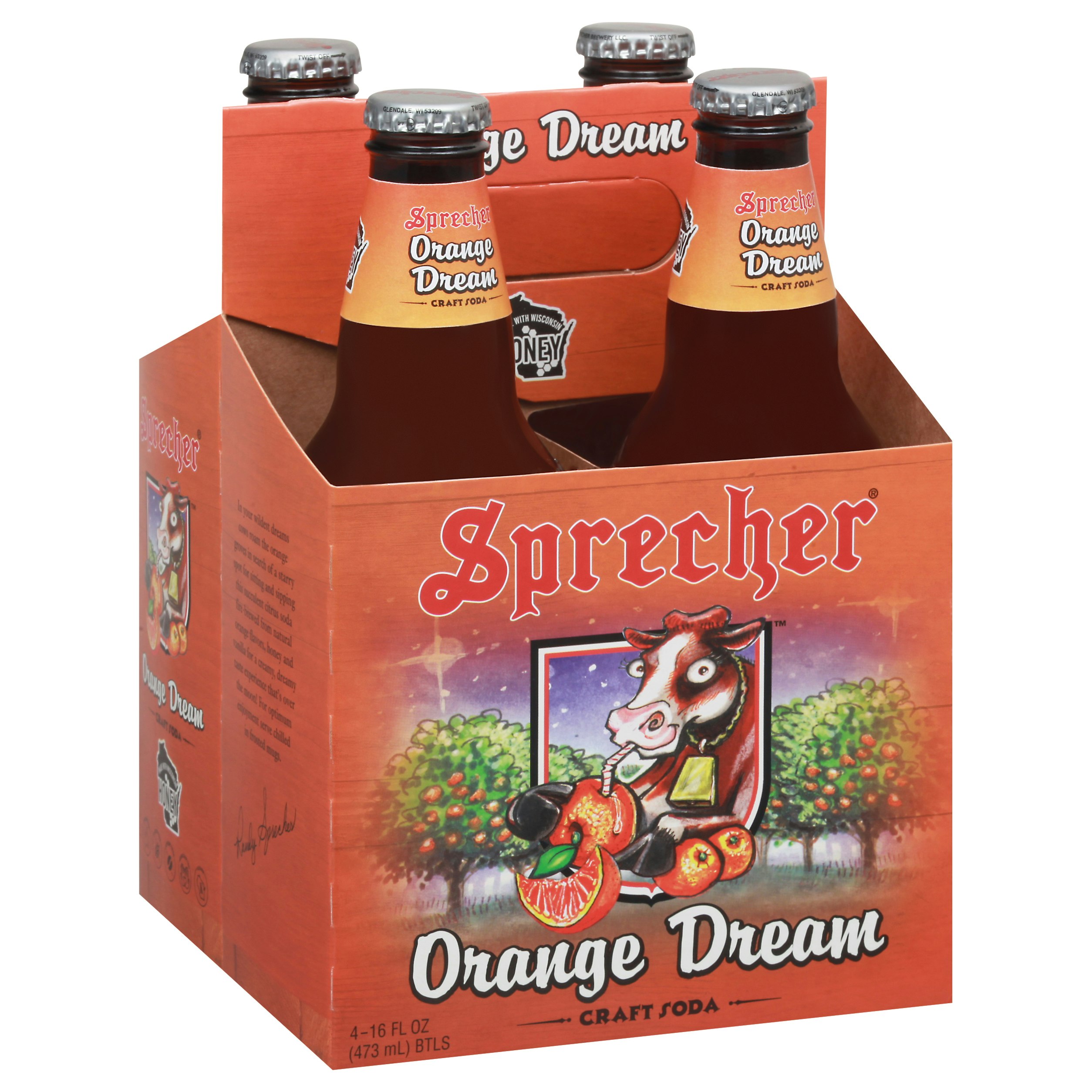 Sprecher Orange Dream Soda 4 Pack 64 fl oz (Pack of 6) - Walmart.com