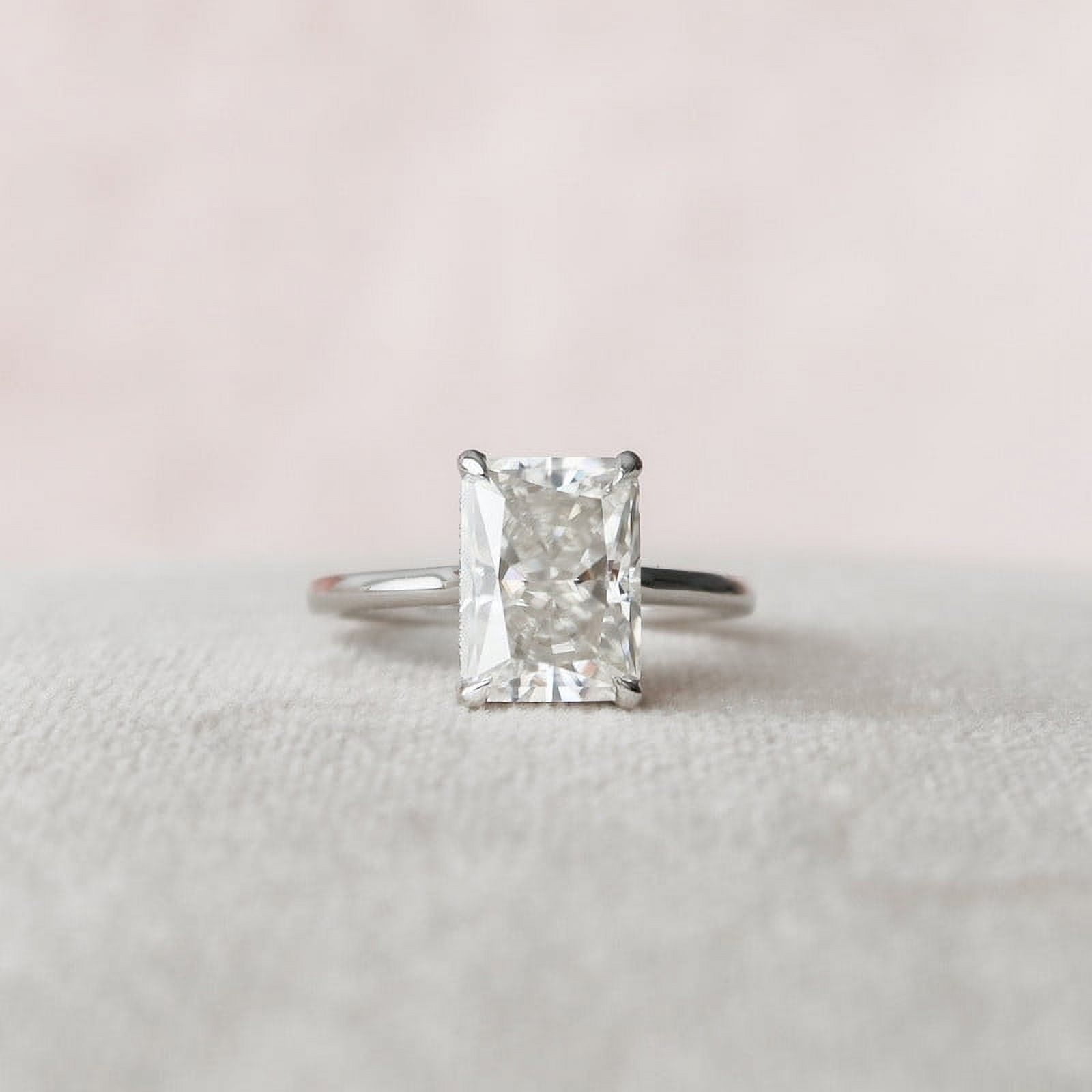 Sprico Jewel Excellent 2 Ct Radiant Cut Diamond Rings for Her - White ...