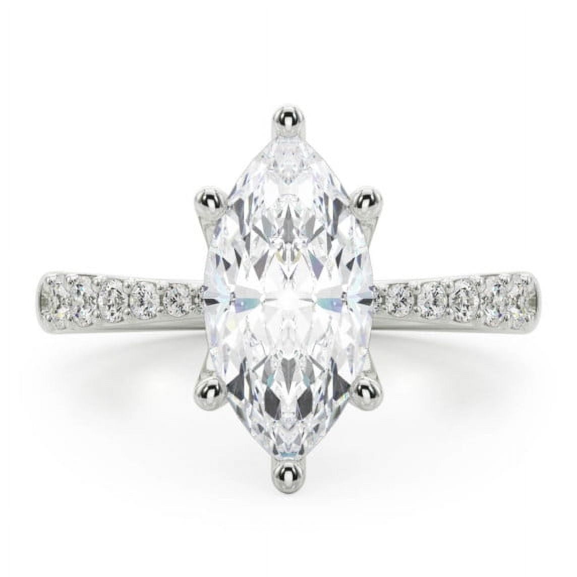 Sprico Jewel Excellent Marquise Cut Solitaire with Accent Moissanite ...