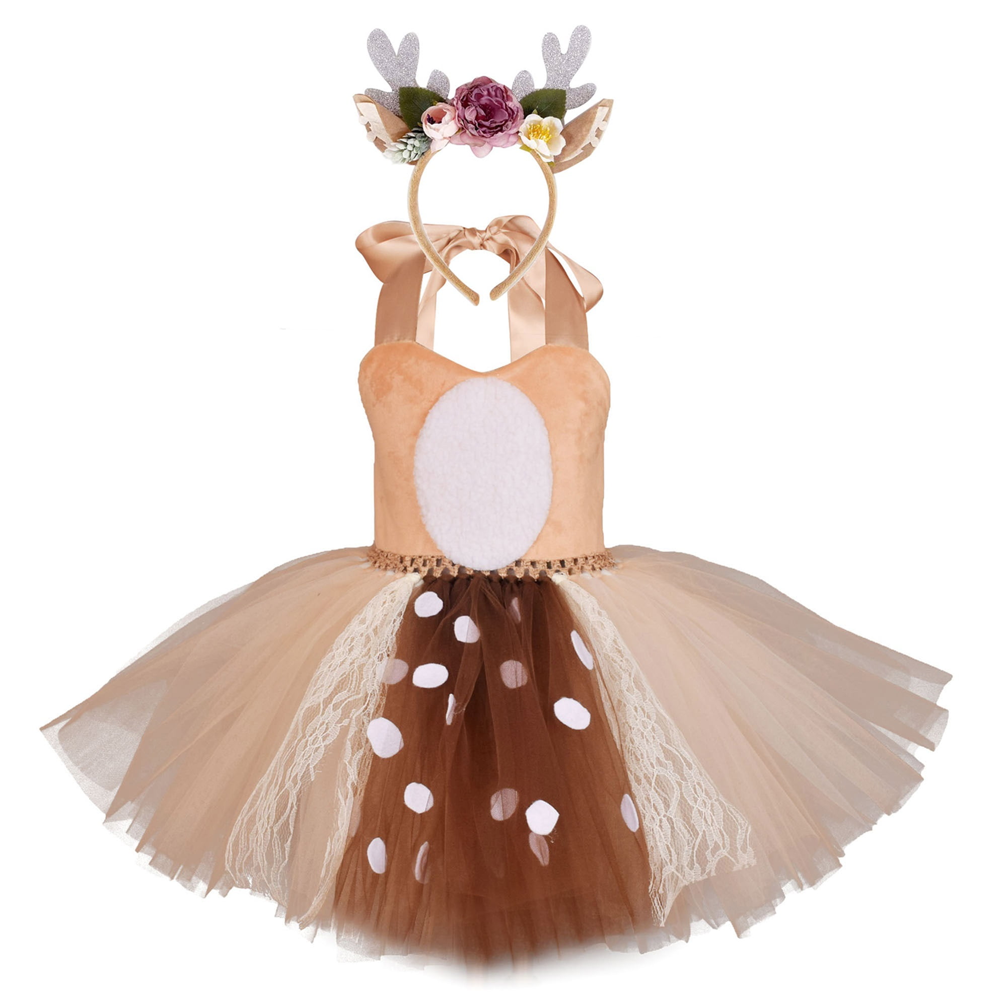 Sprifallbaby 1-12T Kids Cartoon Reindeer Costume Girls Animal Cosplay ...
