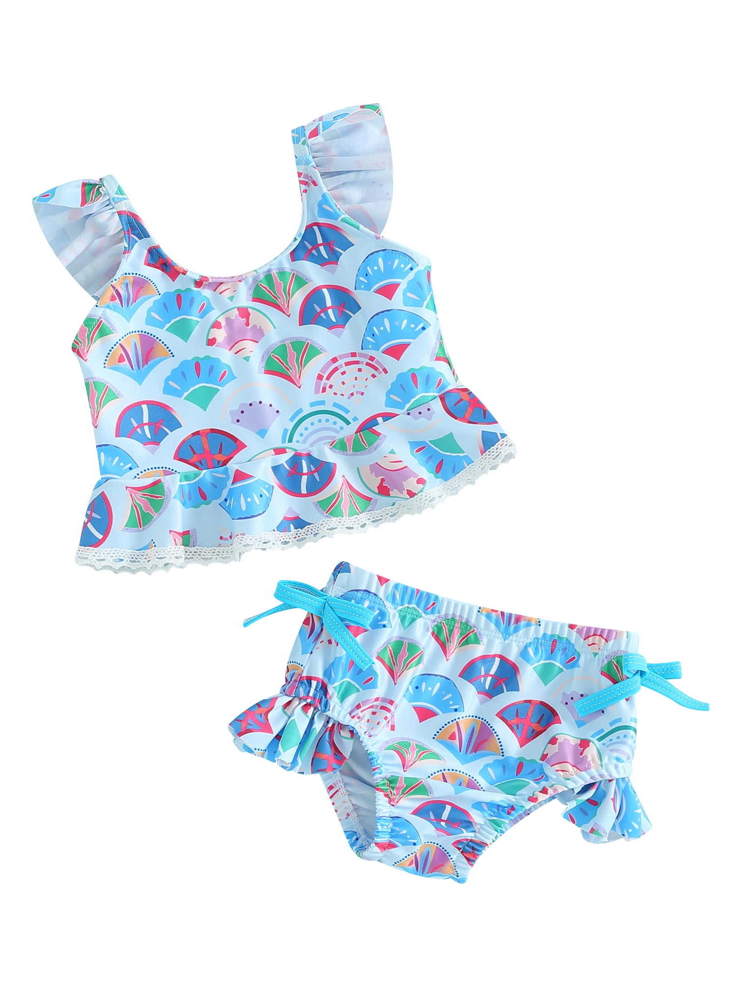 Sprifallbaby 2 Piece Swimsuits for Toddler Girls, Beach Swimwear, Fish ...