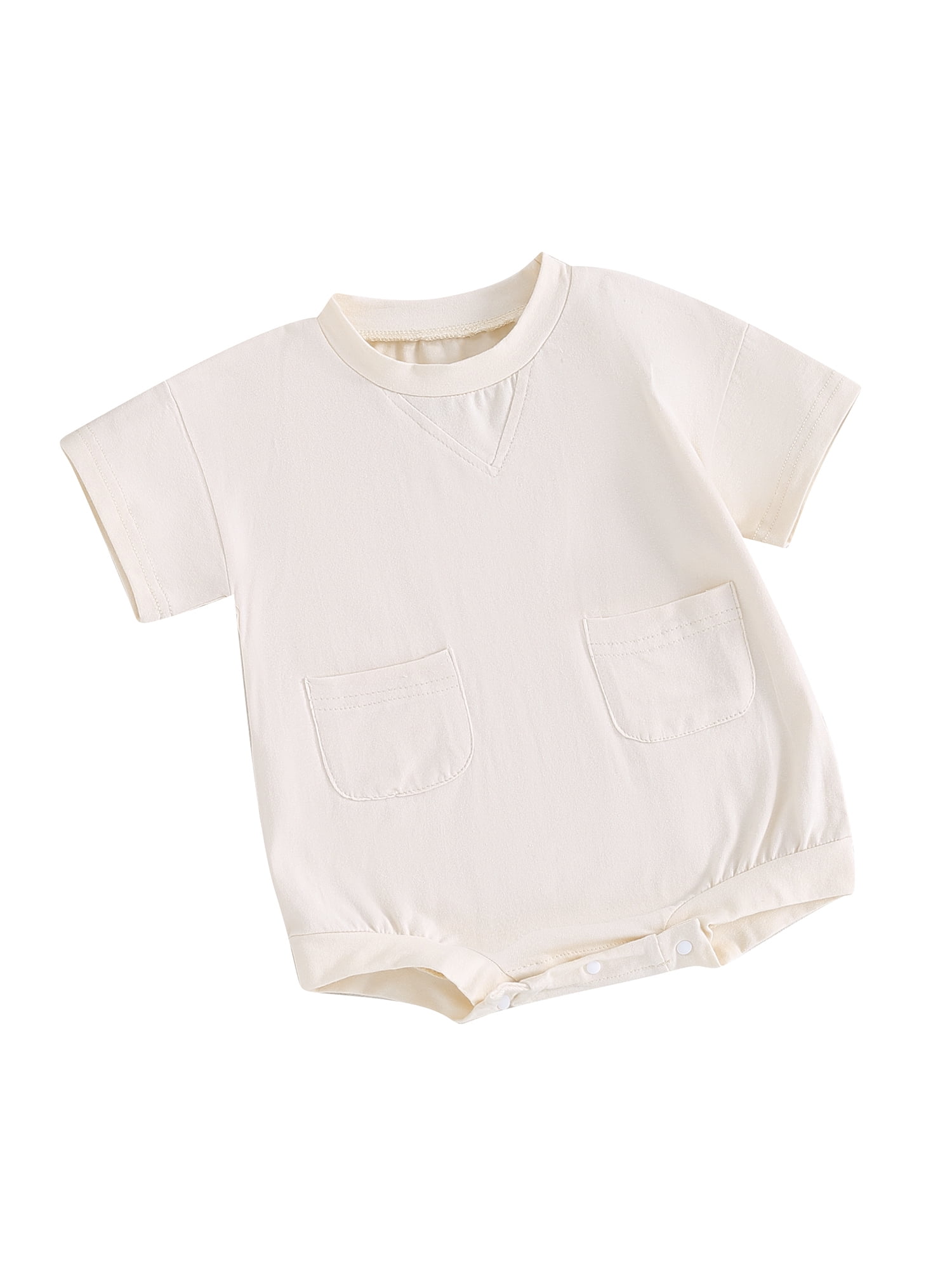 Sprifallbaby Baby Boy Rompers, Long Sleeve Crew Neck Solid Bodysuit ...