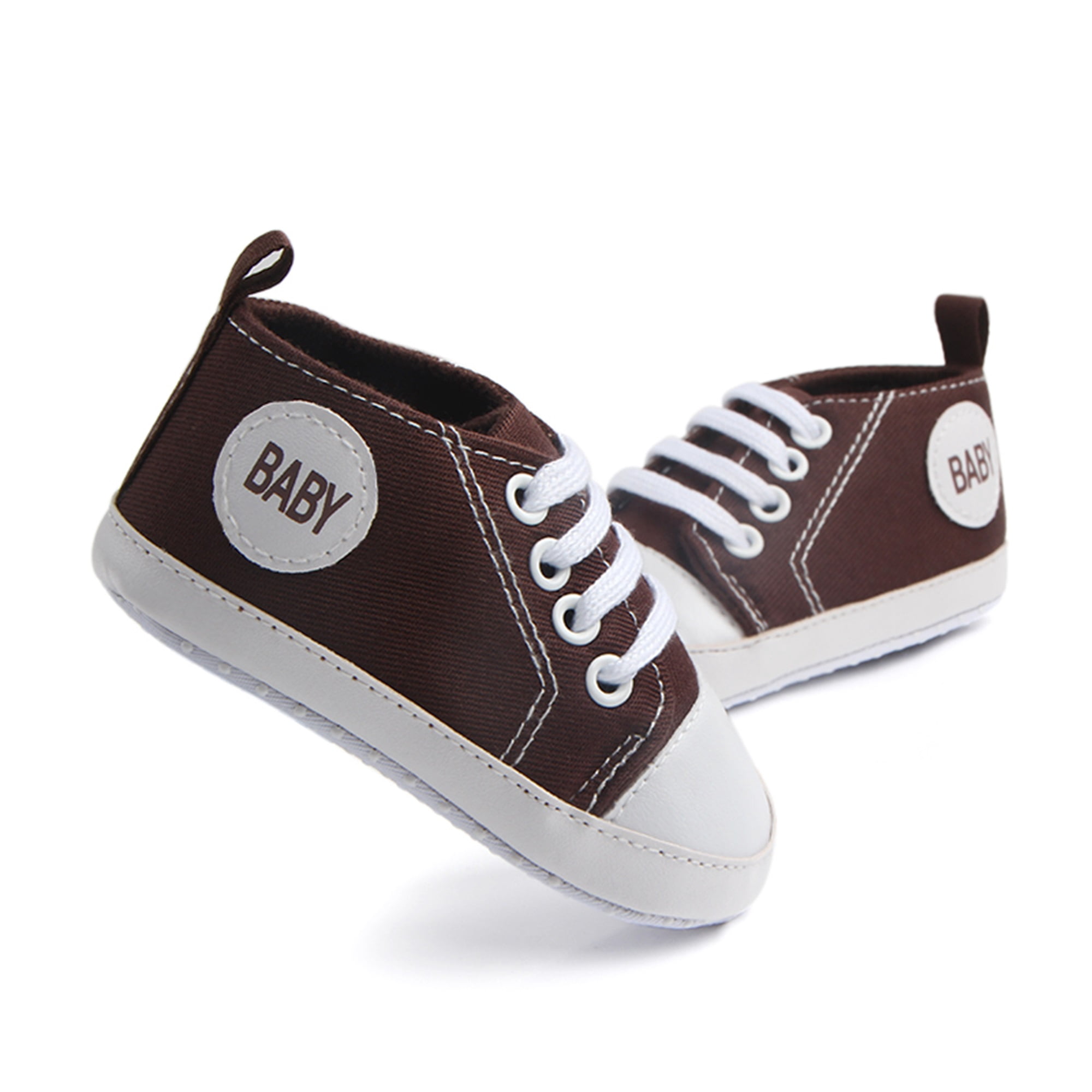 Sprifallbaby Baby Boys Girls Canvas Shoes Casual Tie-Up High Top ...