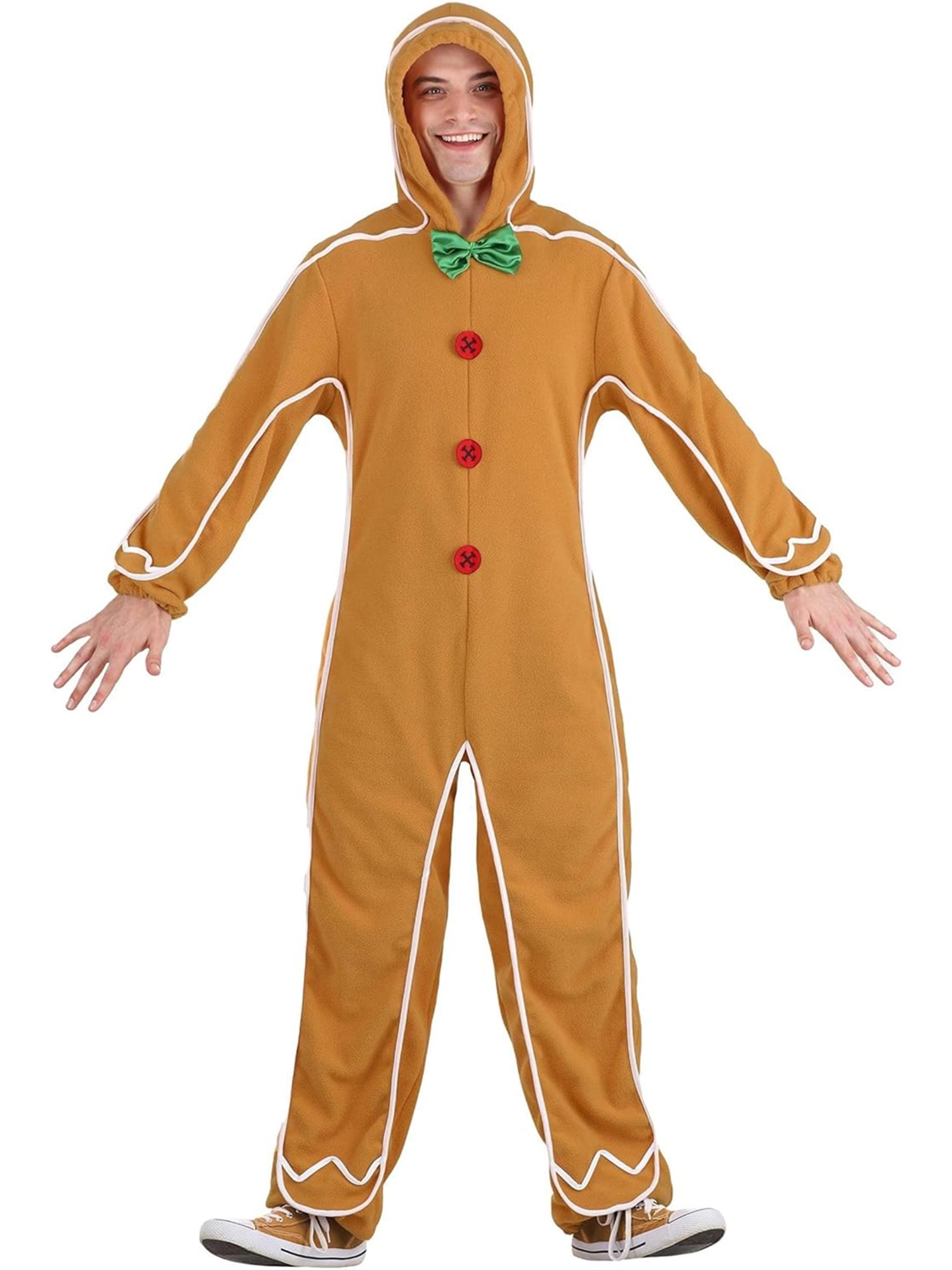Sprifallbaby Christmas Gingerbread Man Costumes for Kids Adults, Hooded ...