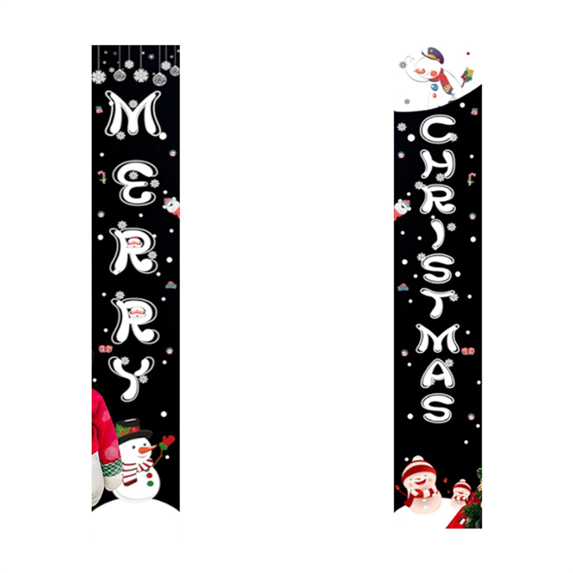 Sprifallbaby Christmas Porch Banner Cartoon Letter Print Hanging Door ...