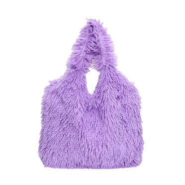 Women Small Faux Fox Fur Clutch Bag Mini Furry Evening bag Plush ...