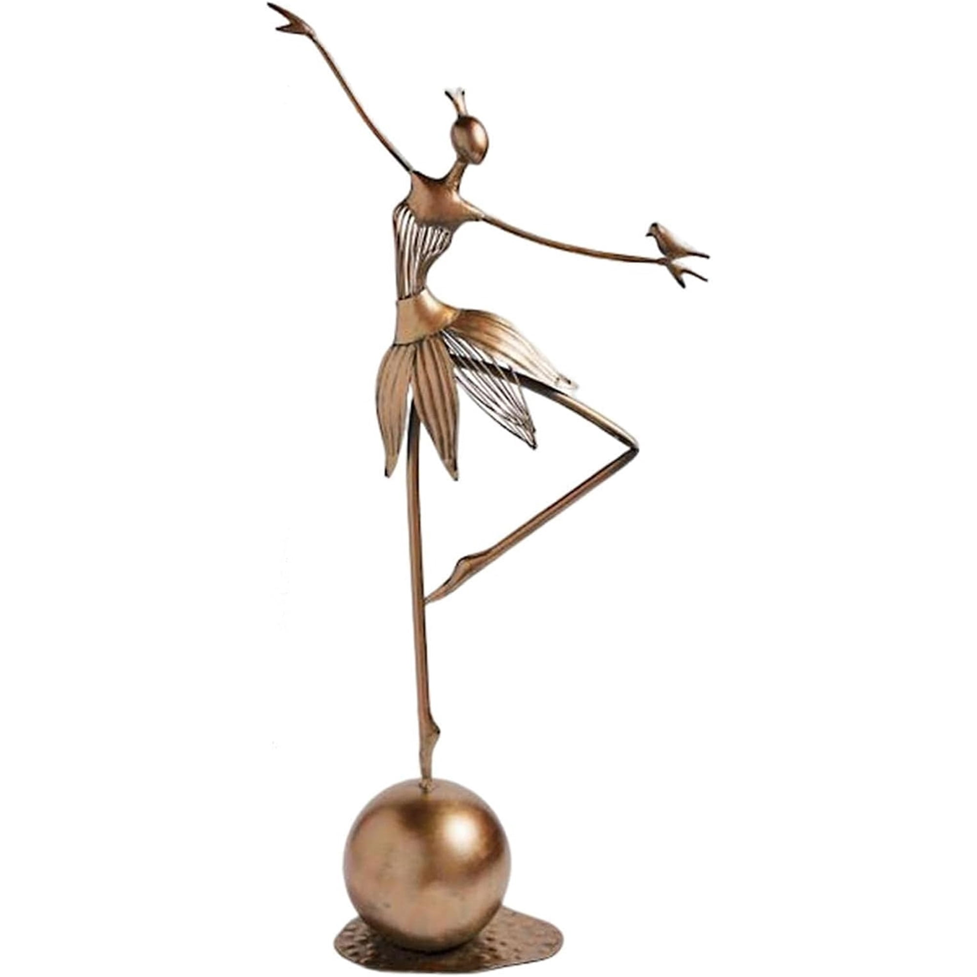 Sprifallbaby Garden Dancing Girl Figurine Outdoor Sculpture Funny Metal ...