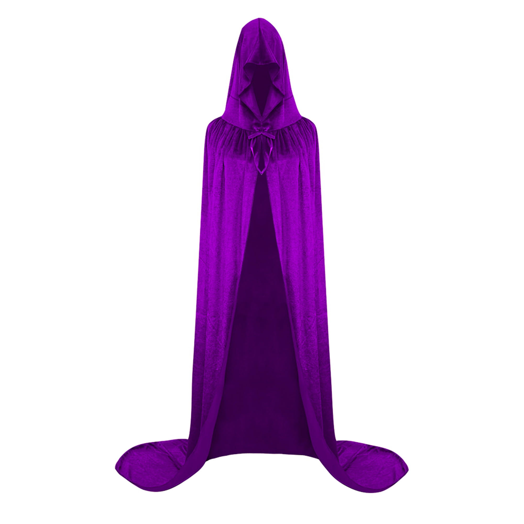 Sprifallbaby Halloween Witch Cloak for Adults Kids Solid Color Hooded ...