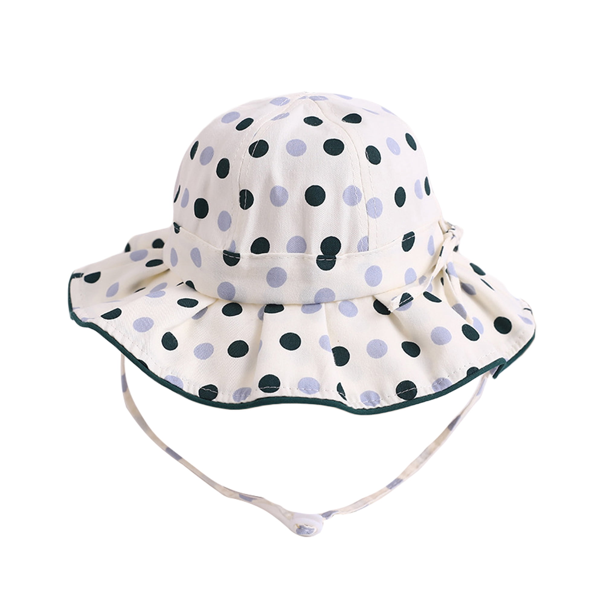 Sprifallbaby Kids Girls Fisherman Hat Colorful Dot Print Wide Brim Sun ...