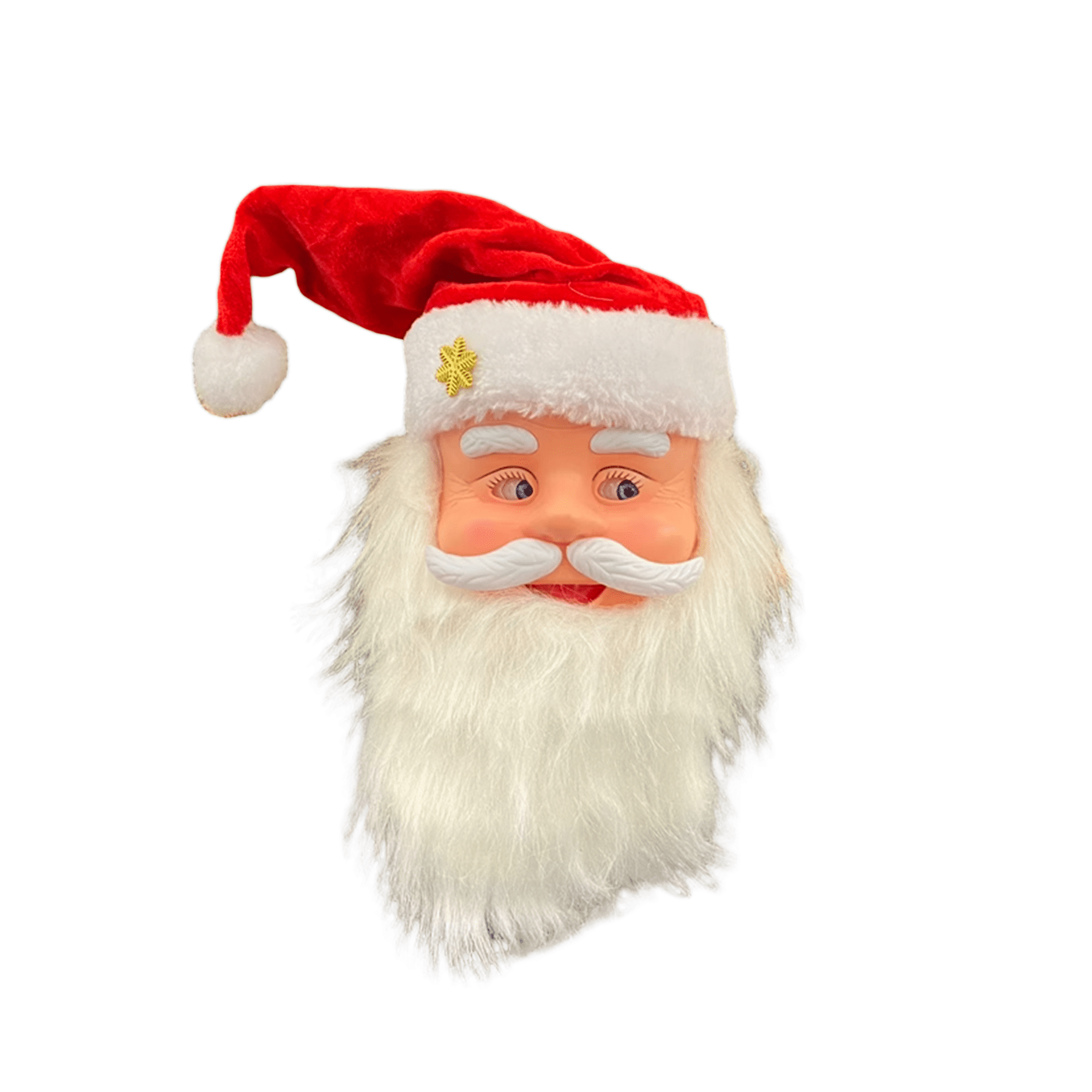 Sprifallbaby Singing Dancing Santa Claus Head, Electric Christmas ...