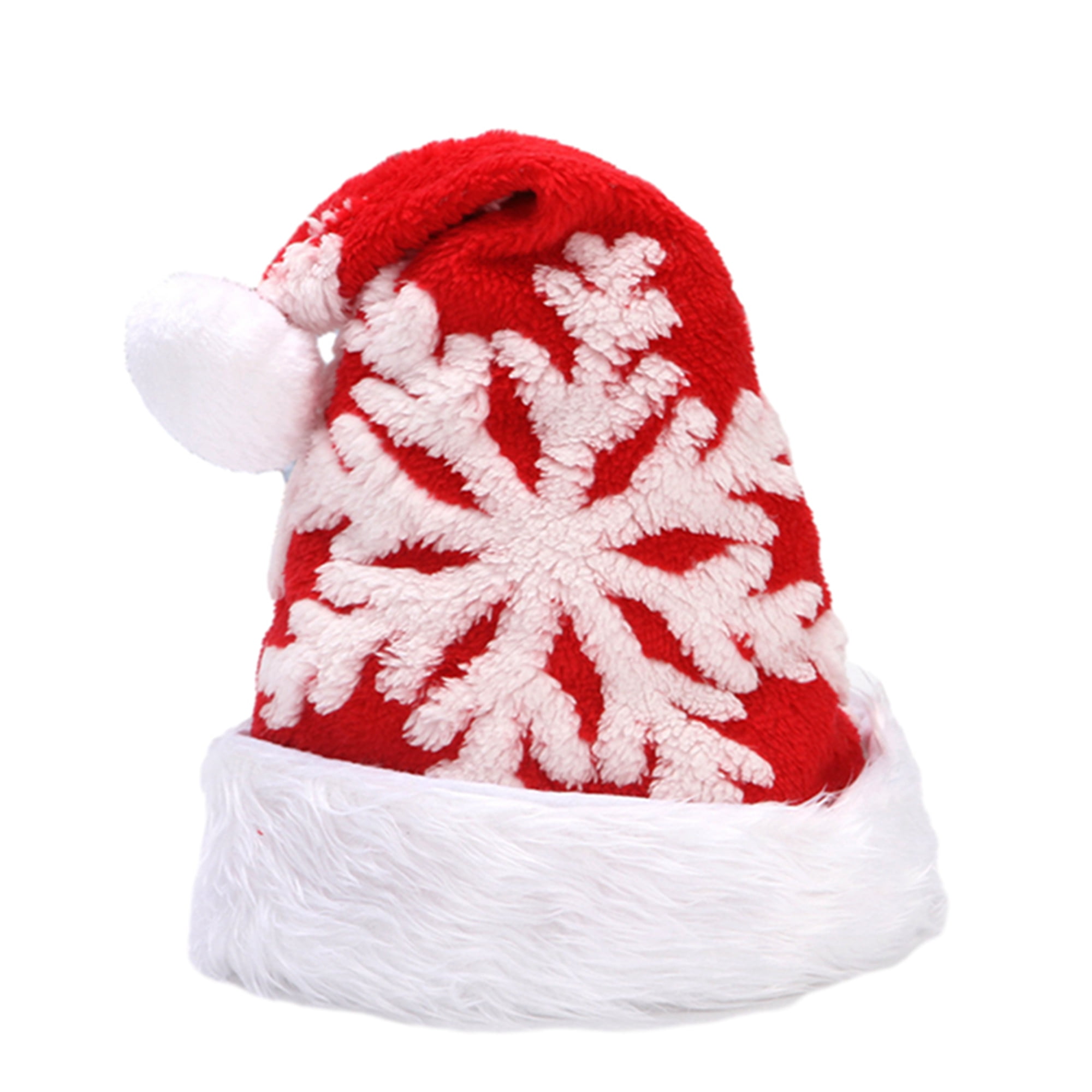 Sprifallbaby Snow Pattern Furry Plush Christmas Hats, Party Hat Soft ...