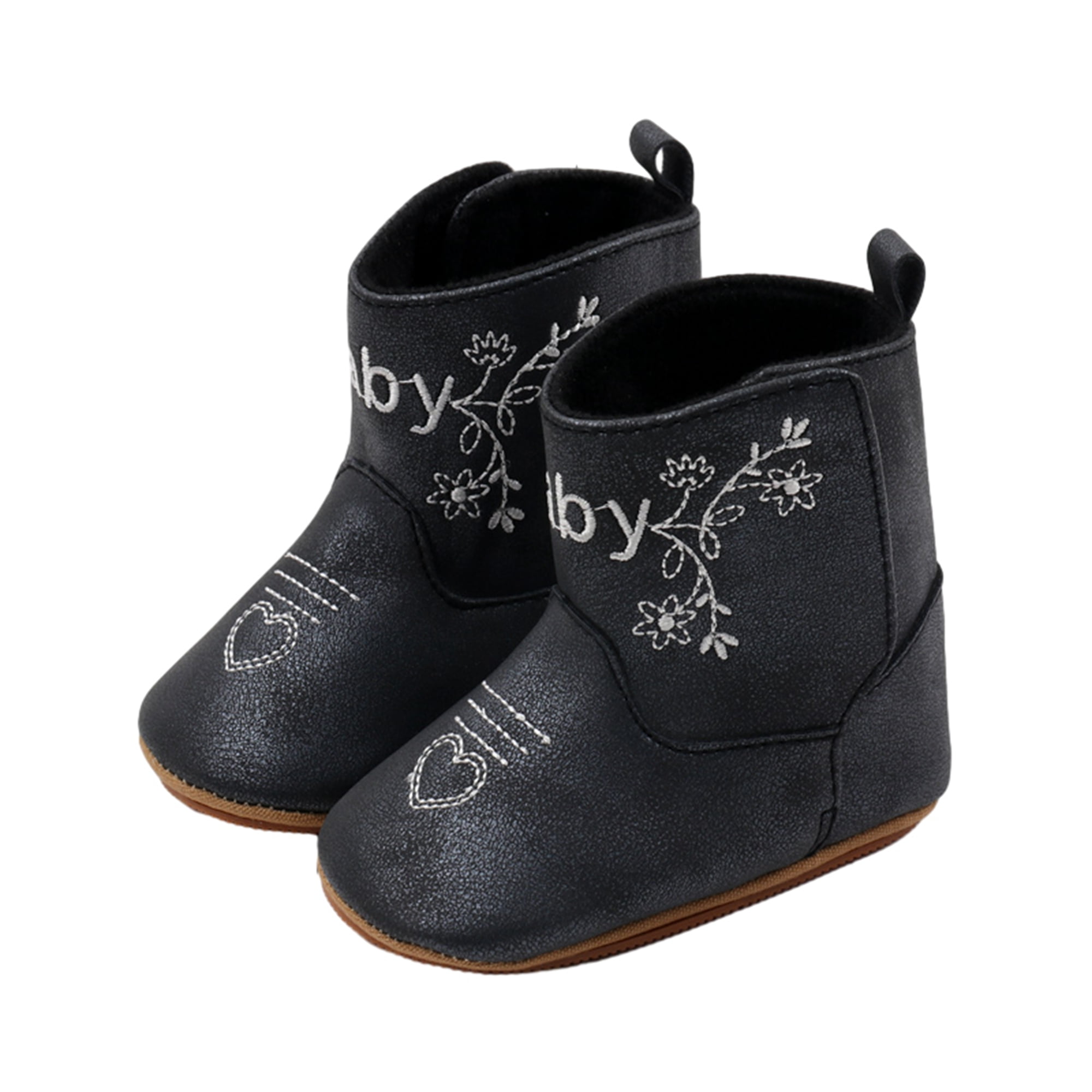 Sprifallbaby Winter Snow Boots for Infant Baby Girl, Flower Letter ...