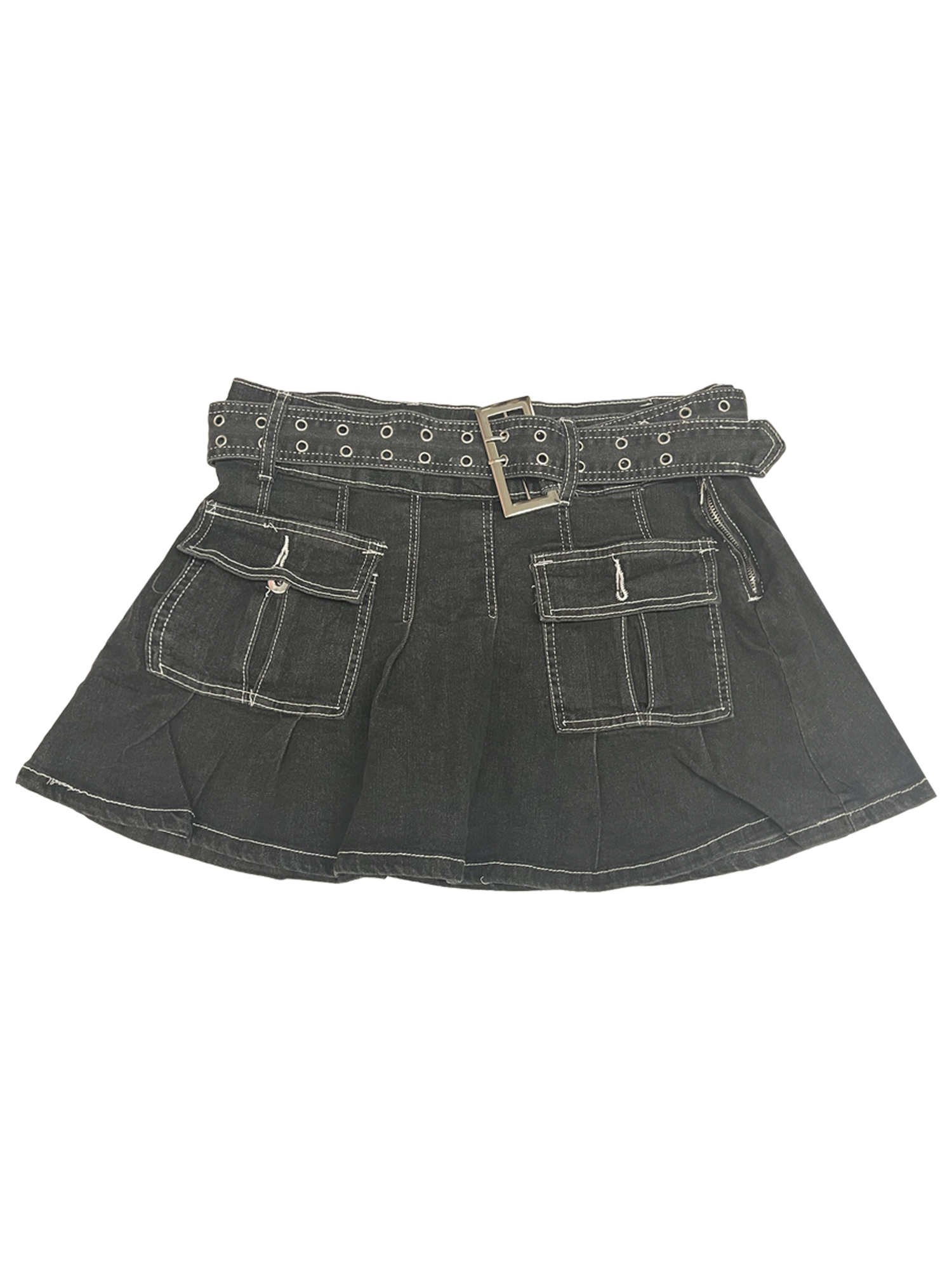 Sprifallbaby Women's Spring Summer Mini Denim Skirts Solid Color ...