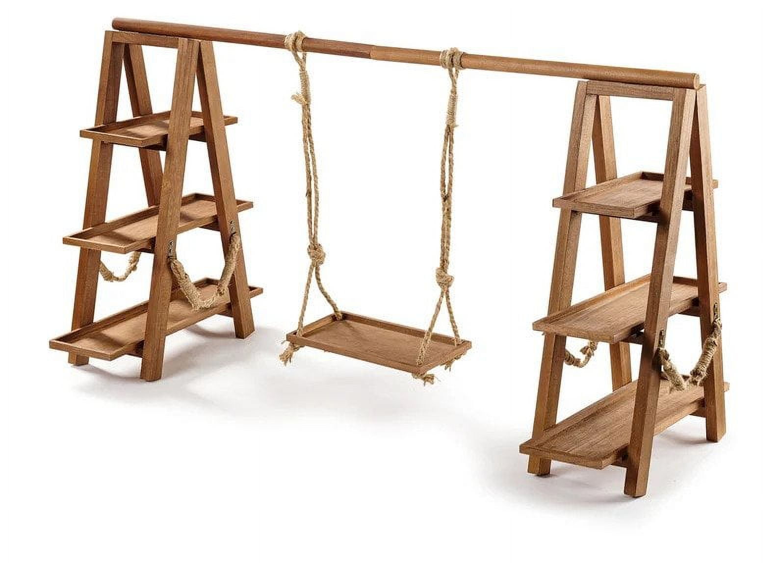 Sprightly Double 3 Tier Display Stand with Three Serving Swings, Party ...