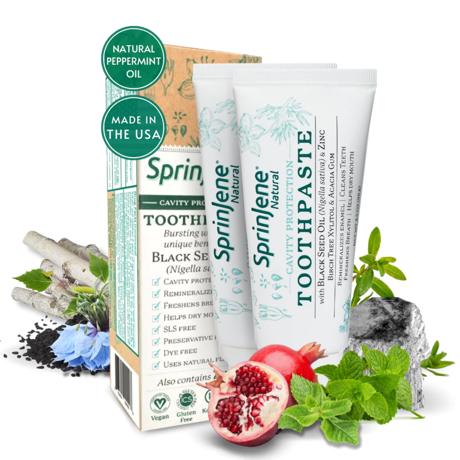 SprinJene Natural® Adult Cavity Protection Toothpaste - Walmart.com