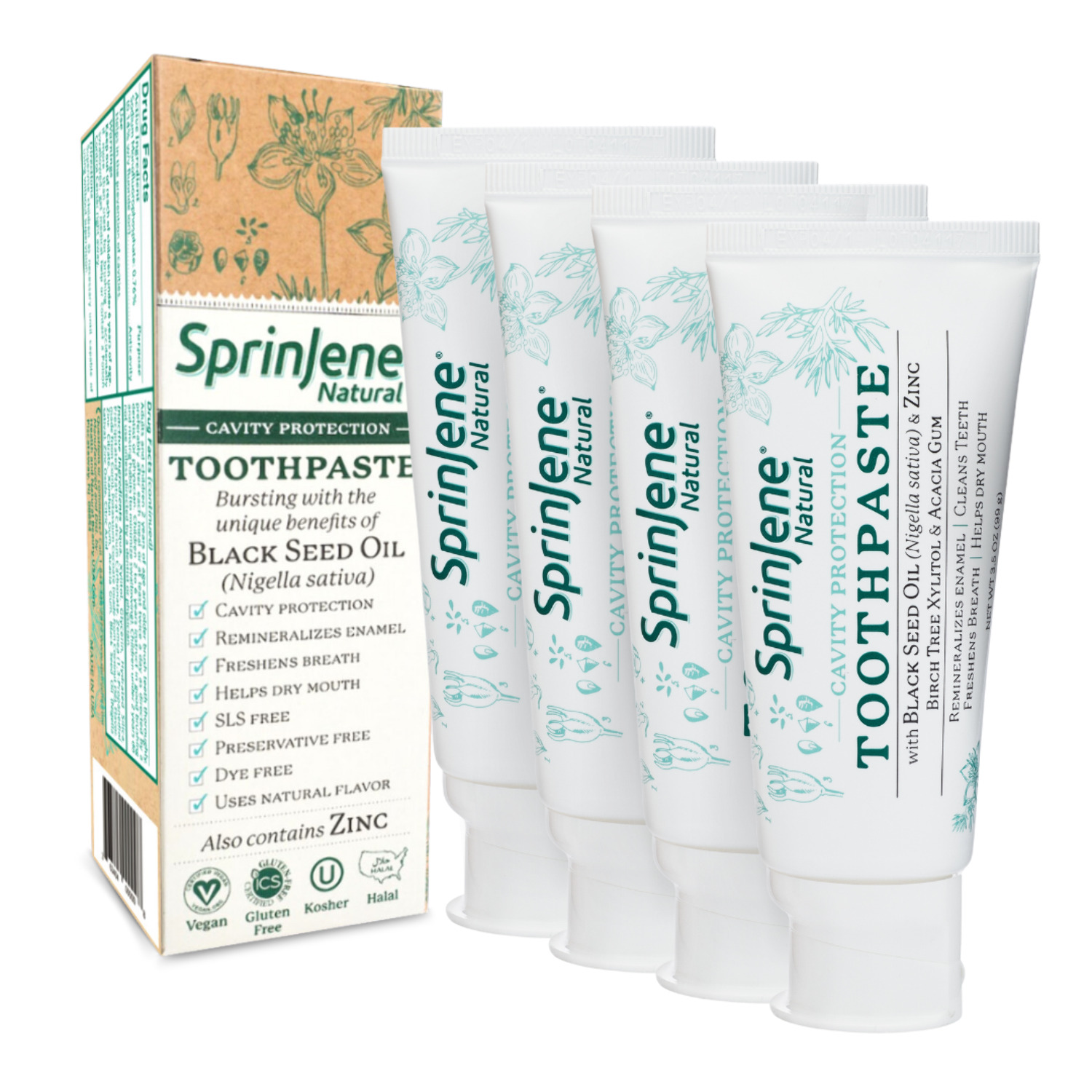 SprinJene Natural® Adult Cavity Protection Toothpaste - Walmart.com