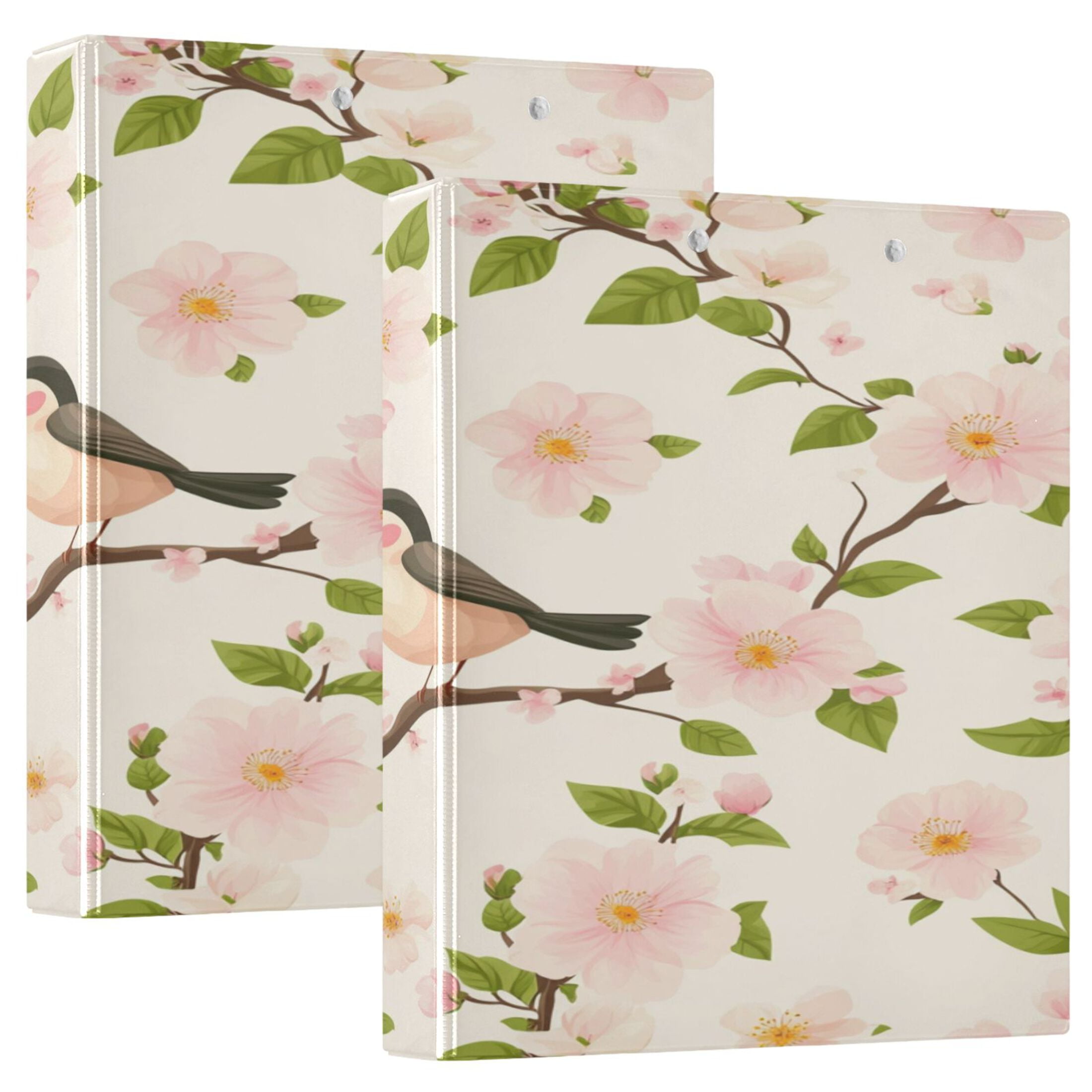 Spring 12.4x10.6in PVC Round Ring Binders, 2-Pack, D-Ring 3-Hole, Metal ...