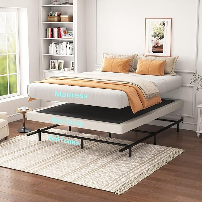 Spring 9 Inch - Heavy Duty Box Spring Mattress Foundation Metal Bed ...