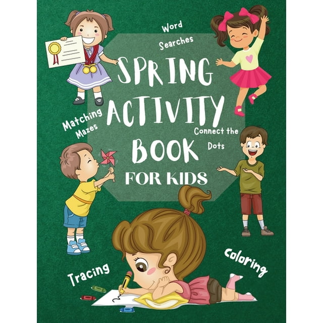 Spring Activity Book for Kids World Searches Matching Mazes Tracing ...