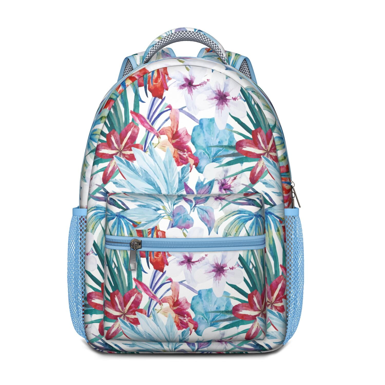 Spring Aesthetic Floral Bookbag - Waterproof Stylish Backpack for Teens ...