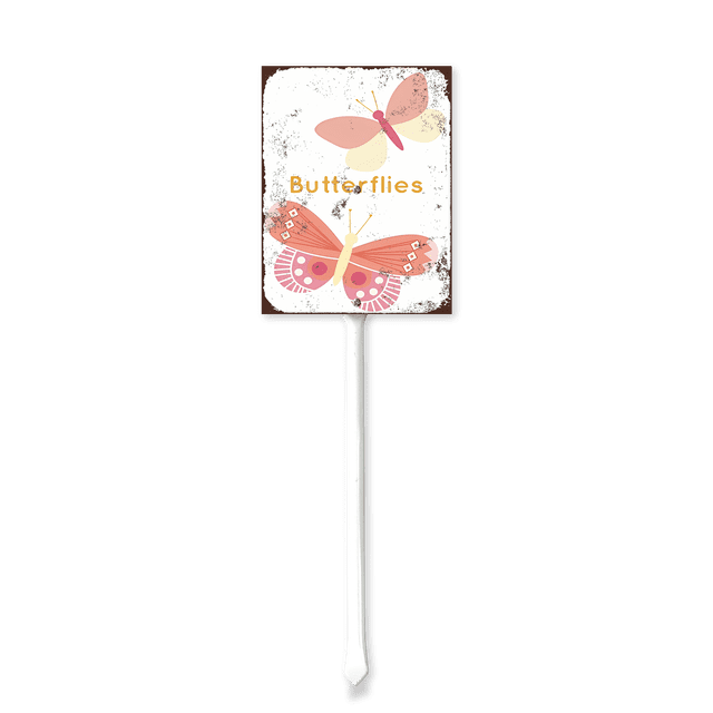 Spring Aluminum Outdoor Lawn Signs Butterfly Garden Stakes Welcome Sign ...