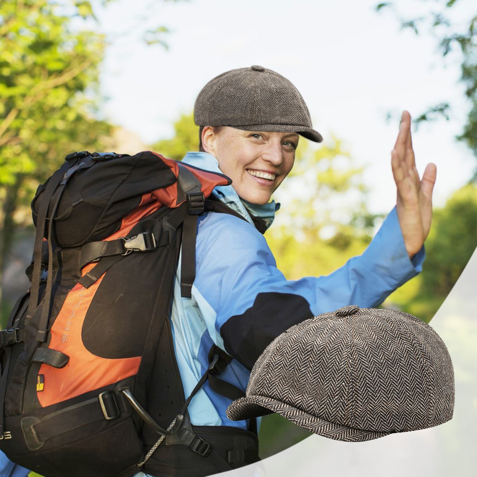 Spring And Summer Herringbone Travel Hat Hat Hat In The Old Beret Hat ...