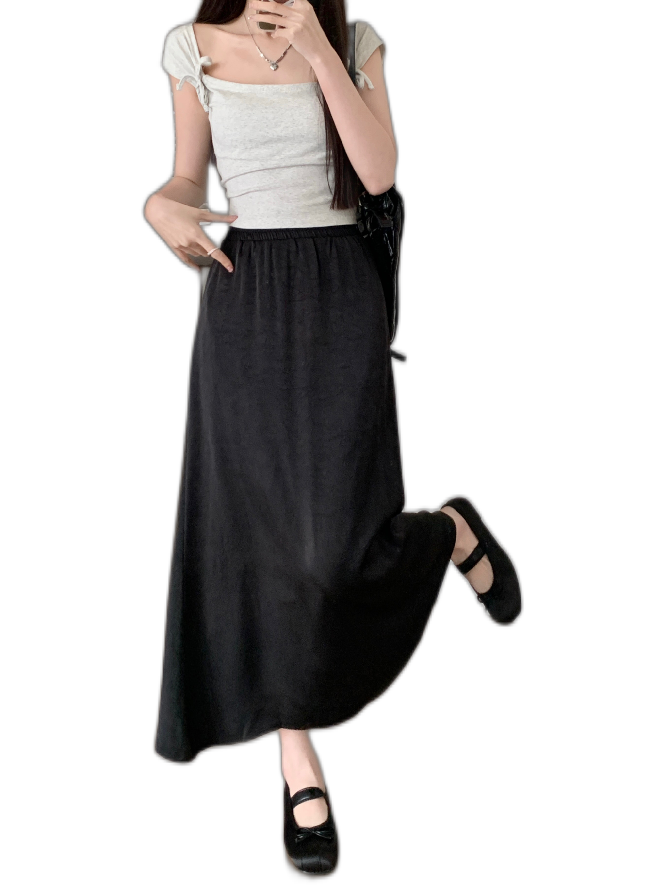 Spring And Summer Simplicity Slightly Vertical Micro -Tail Skirt A ...