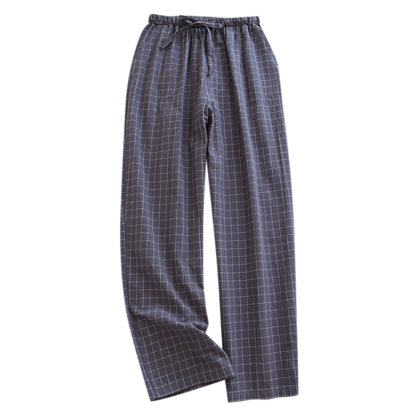 Spring And Summer Thin Day System Plaid Home Pants Loose Home Pajama ...