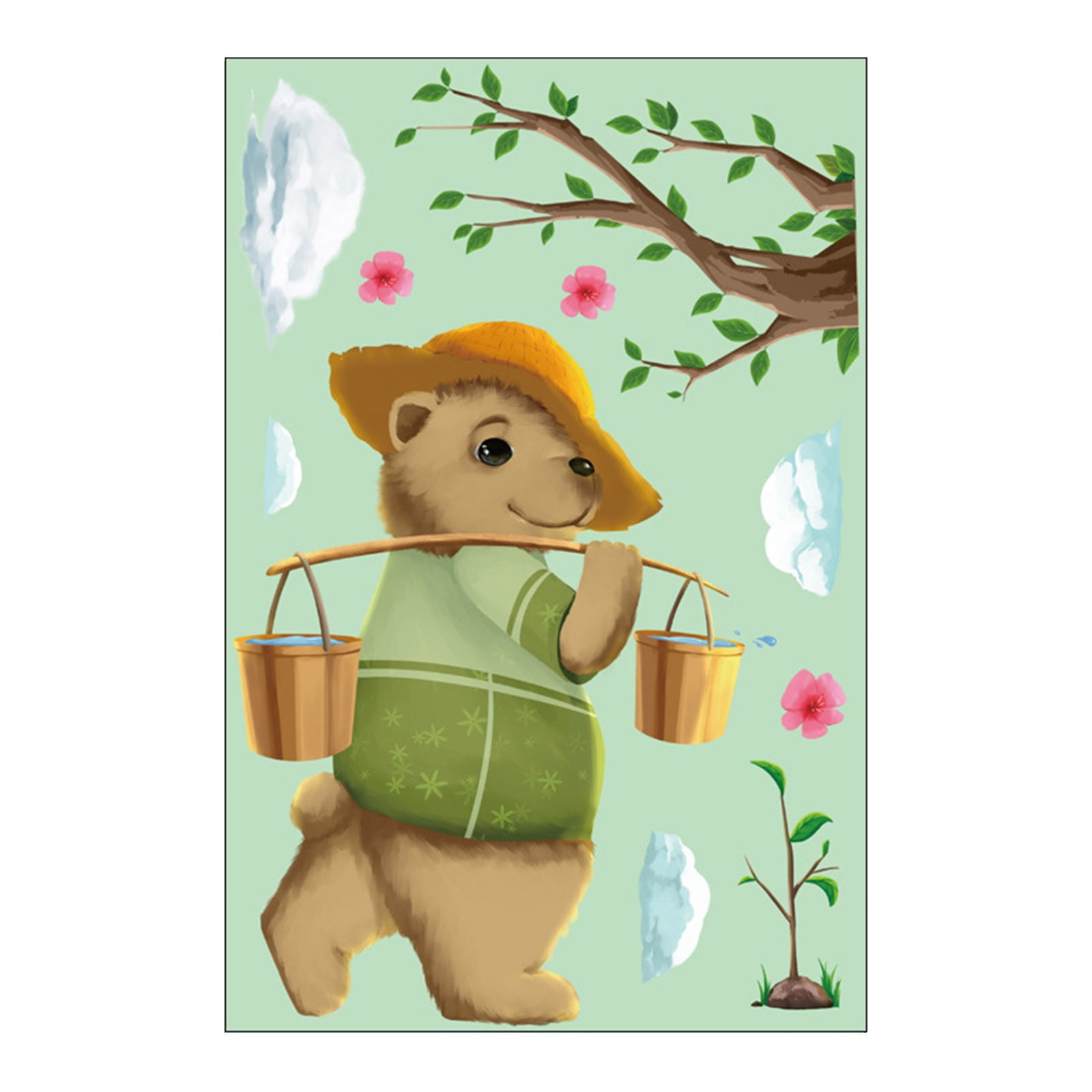 Spring Animal Thick Gel Stick Butterfly Window Gel Sticker Children And ...