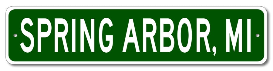 Spring Arbor Michigan Metal Wall Decor City Limit Sign Size: 4 x 16 ...