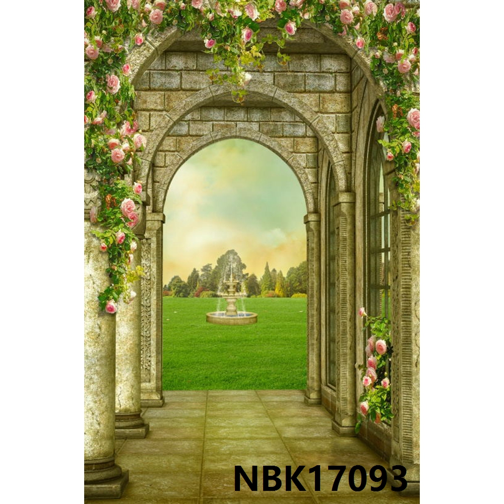 Spring Arch Pillar Royal Lake Sky Cloud Nature Scenery Backdrop Vinyl ...