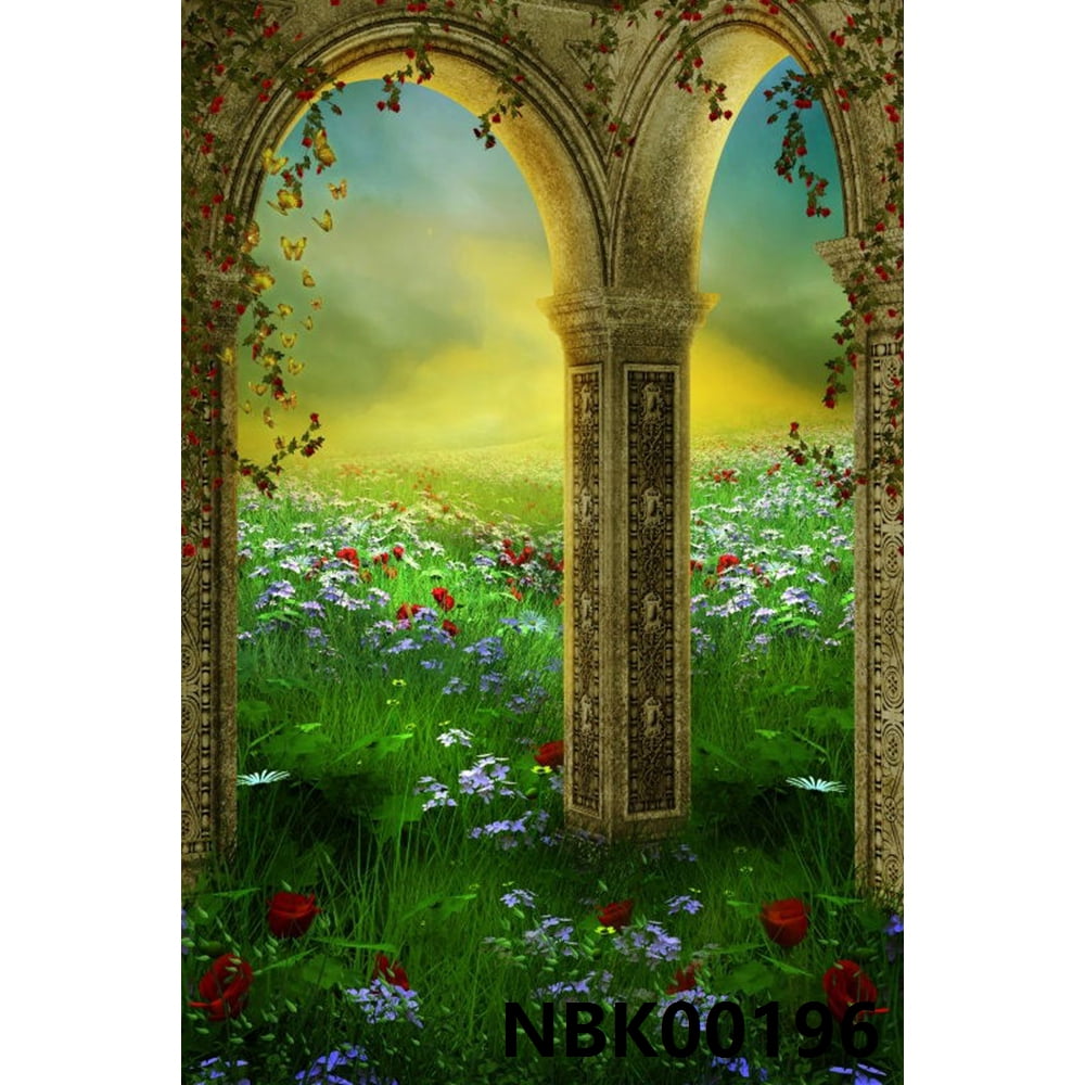 Spring Arch Pillar Royal Lake Sky Cloud Nature Scenery Backdrop Vinyl ...
