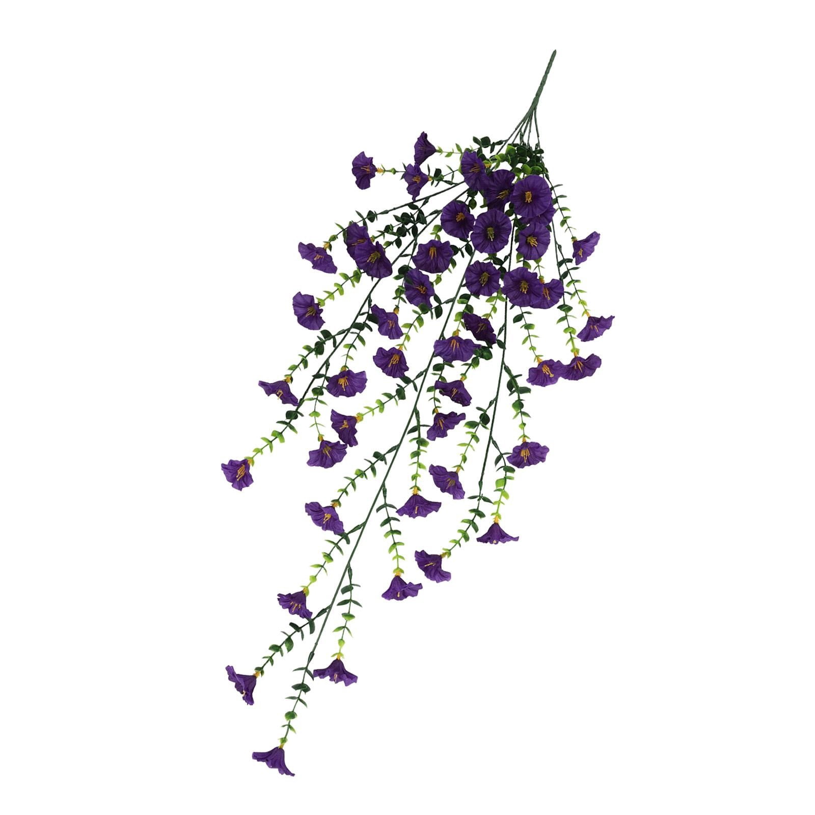 Spring Artificial Hanging Mum Plant 1 Pcs, Realistic Trailing Violet ...