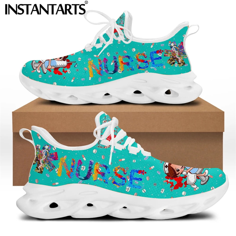 Spring Autumn Black Medical Shoes Cute Cartoon Nurse Doctor Brand ...