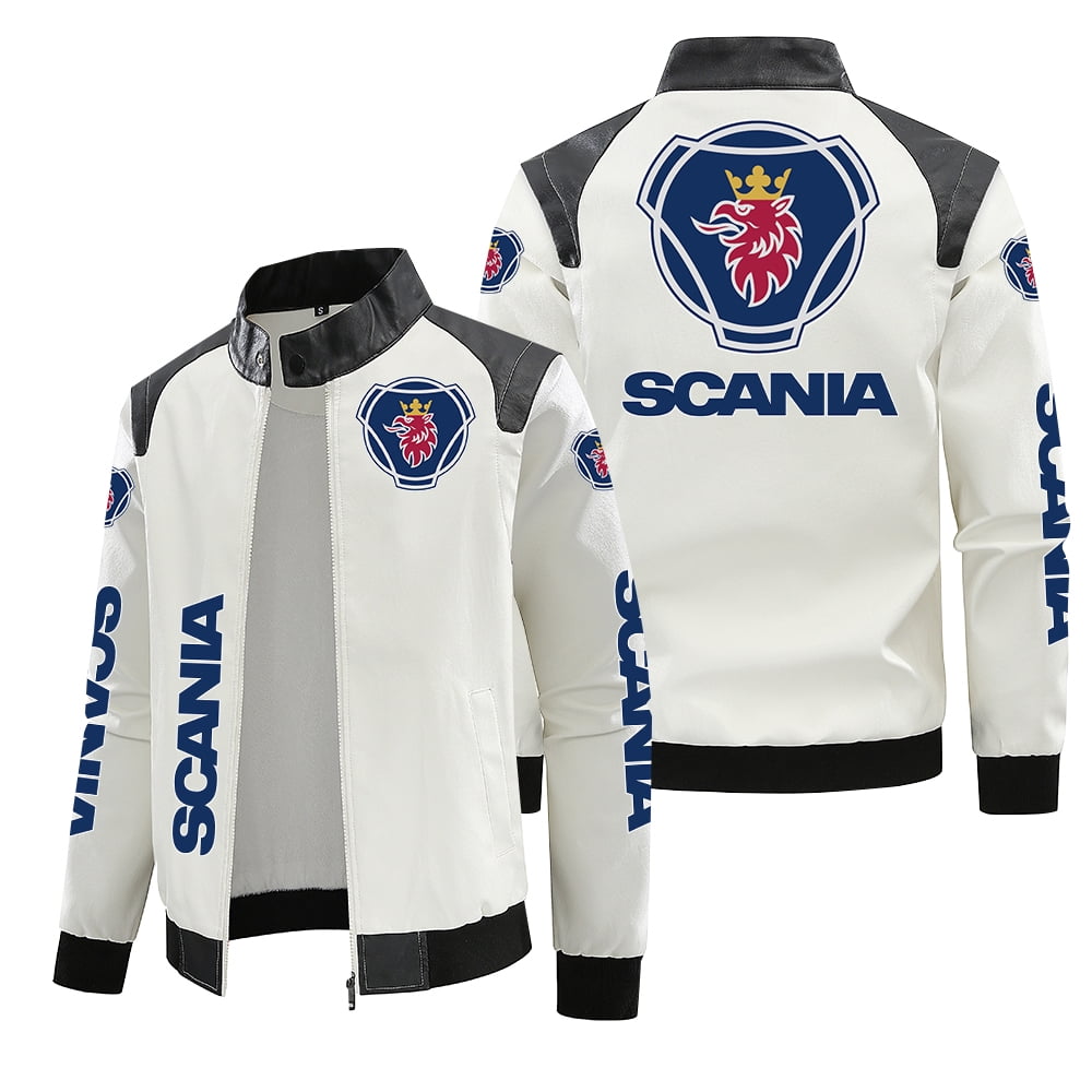 Spring Autumn Mens Motorcycle Leather Jacket Lightweight Transition ...