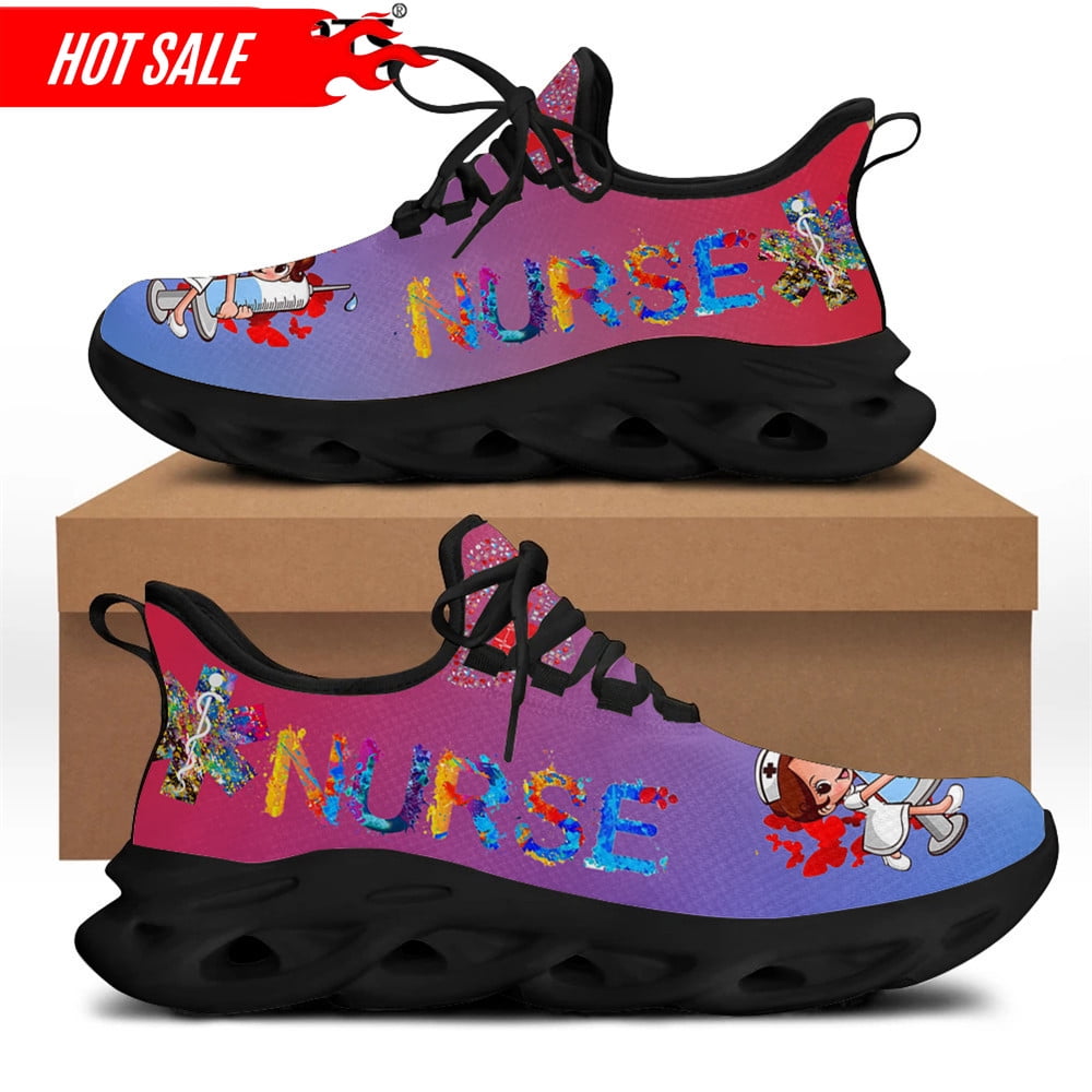 Spring Autumn Nurse Flats Shoes Women Cartoon Nurses Doctor Medical ...