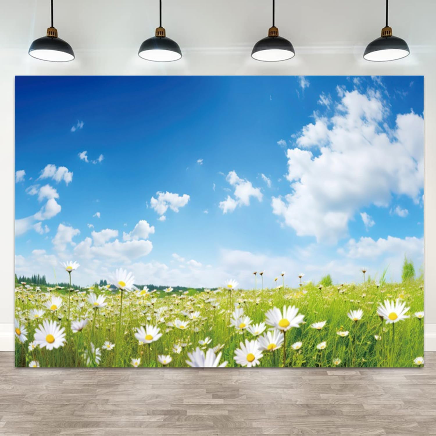 Spring Backdrop Blue Sky Green Grass Photography Background Clouds ...