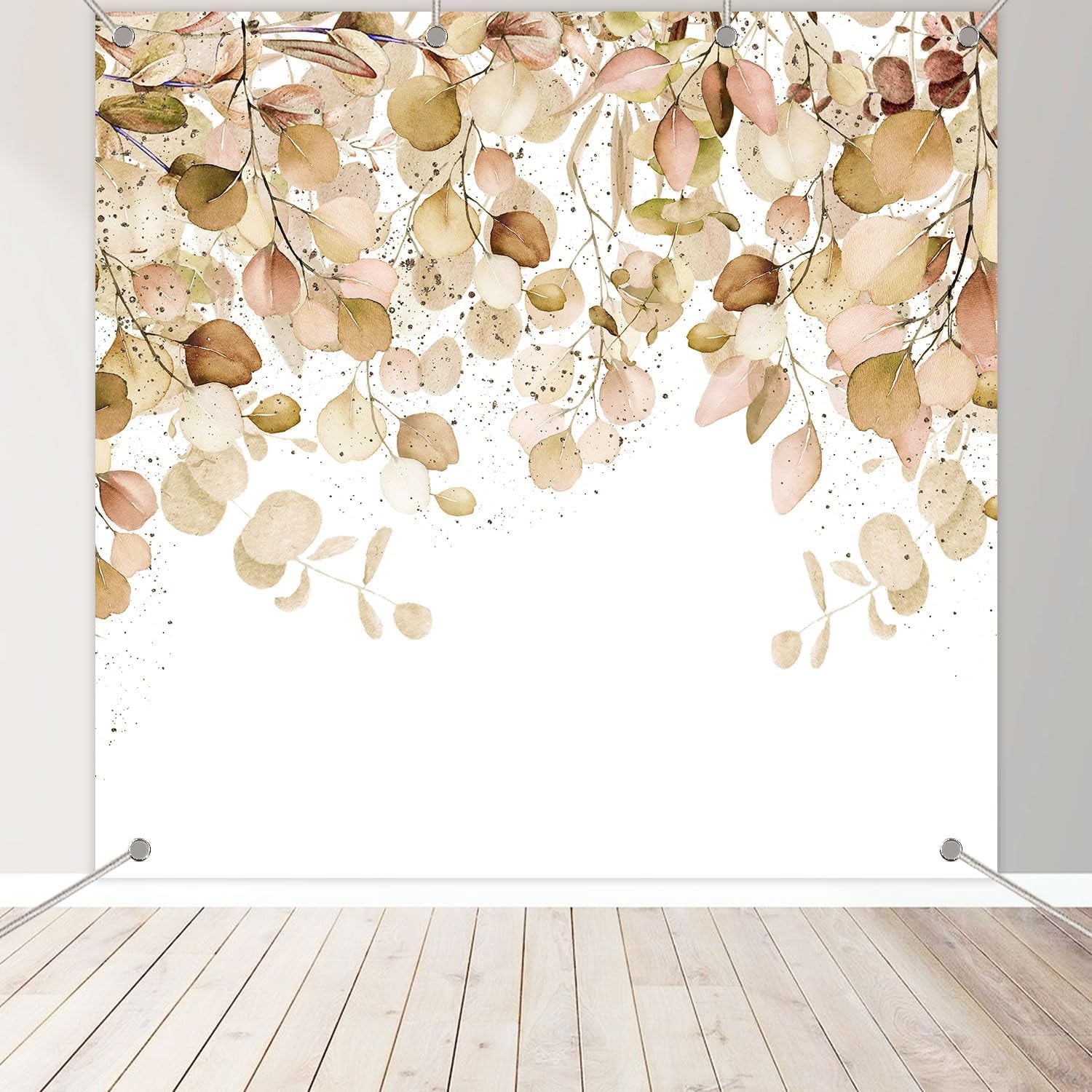 Spring Backdrop Eucalyptus Leaves Photography Background Spring Party ...
