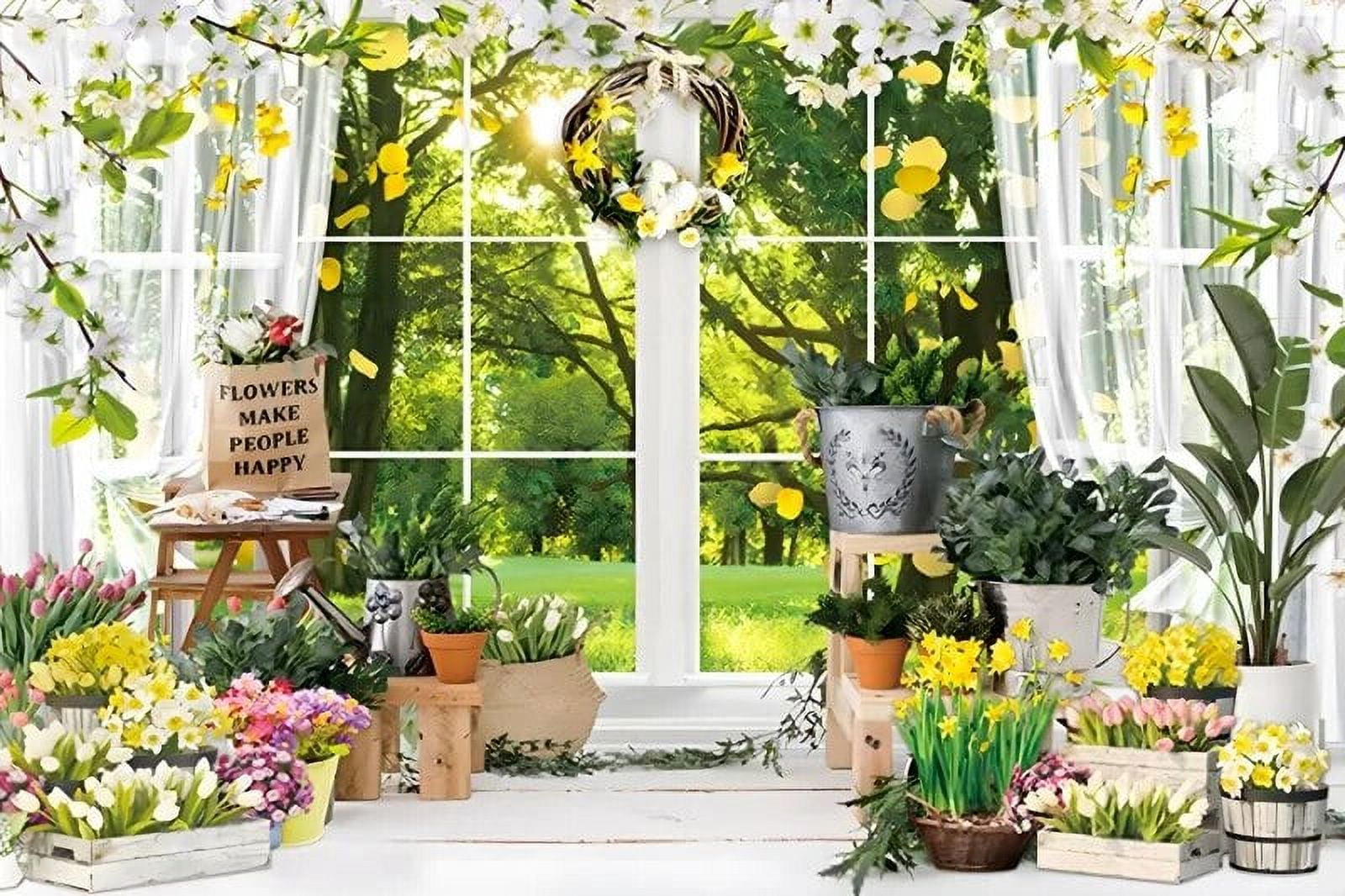 Spring Backdrop Flower Garden Landscape Scenery Grassland Park Kids ...